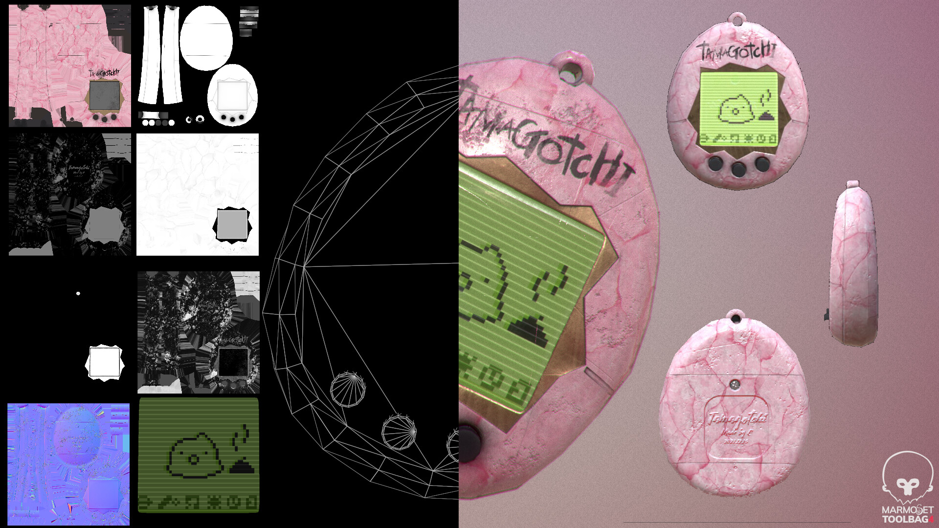 Edith - Pink Marble Tamagotchi