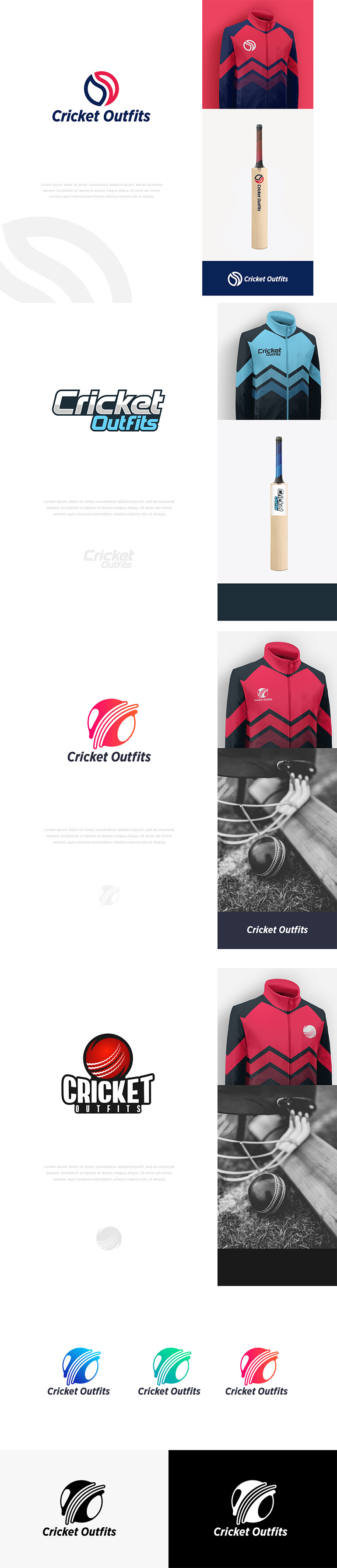 ArtStation - Cricket Outfits Logo Concepts | Brand Logo Design