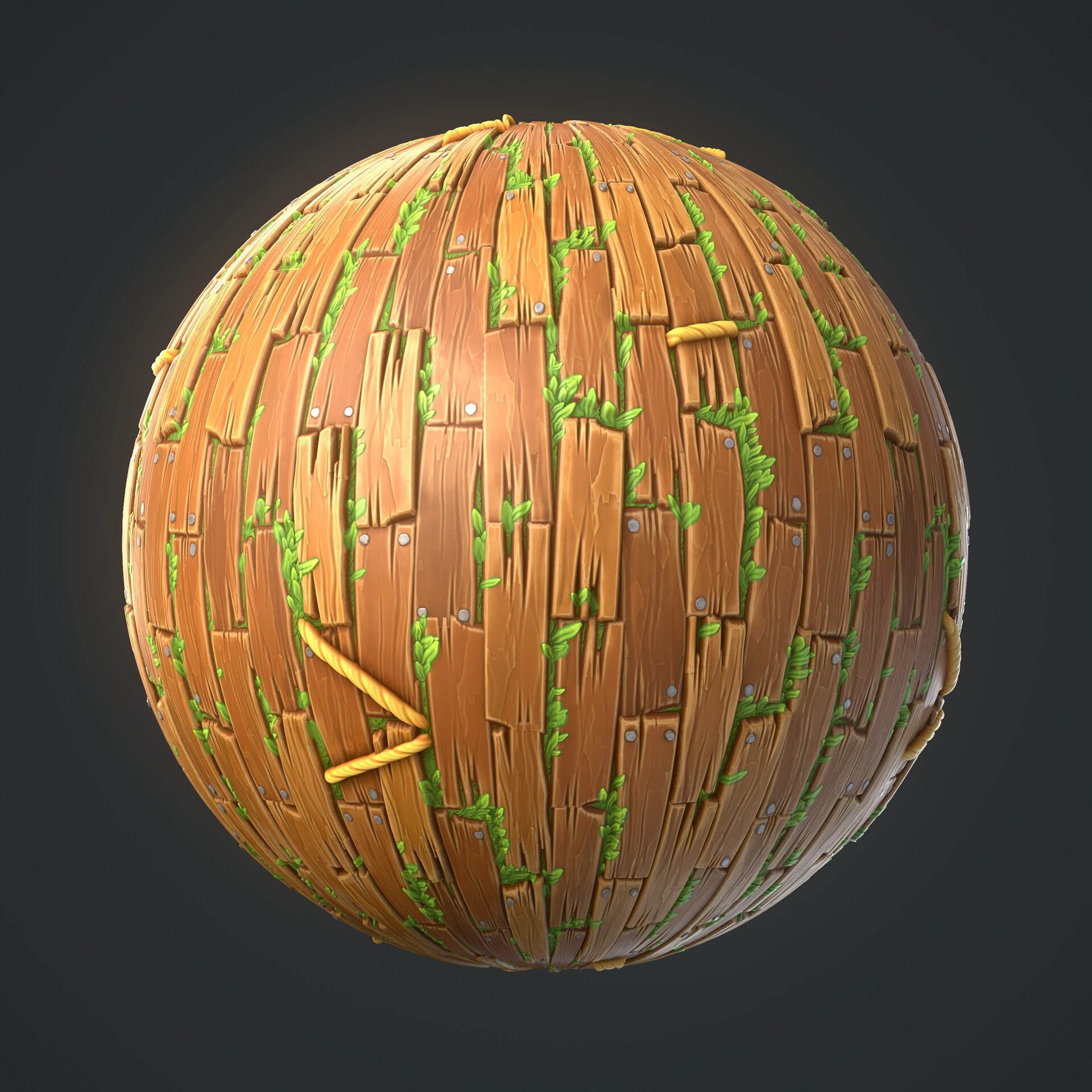 ArtStation - Stylized wooden planks material