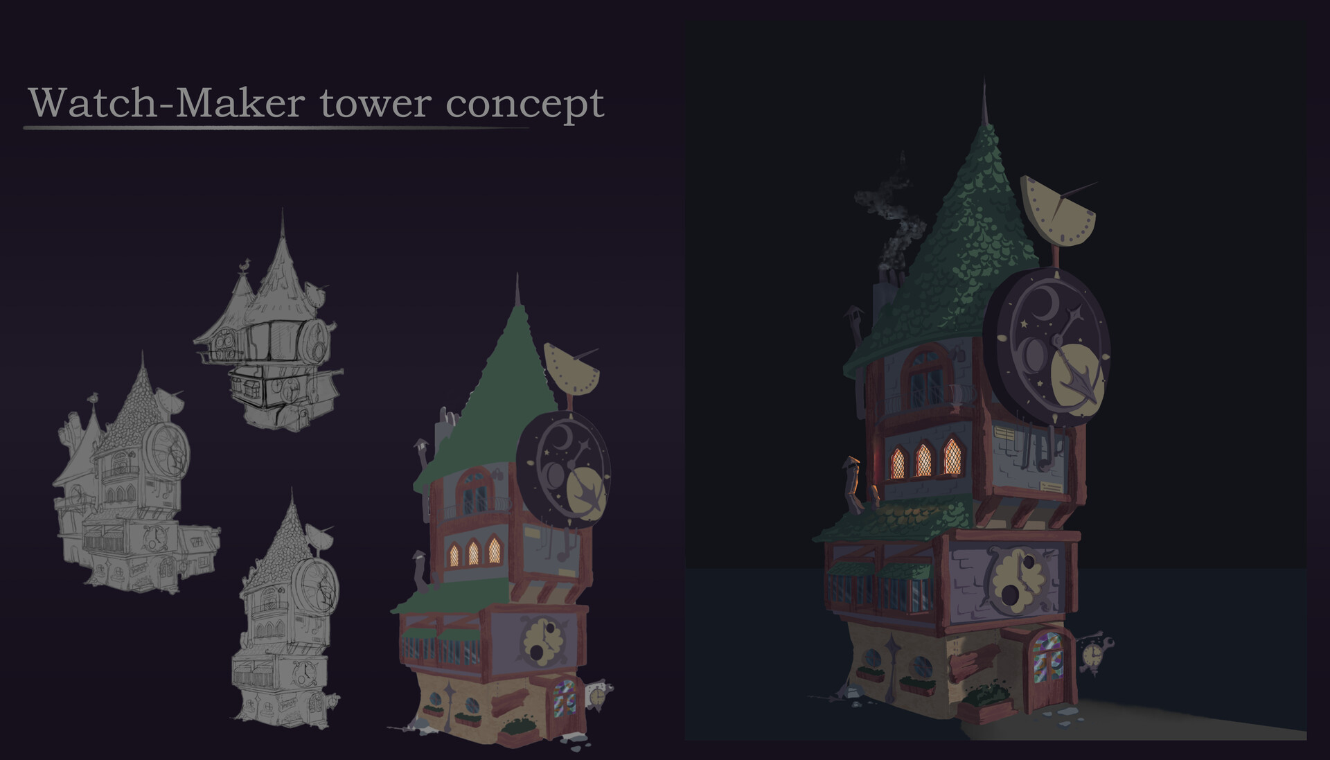 ArtStation - Concept Art Watch-Maker Tower