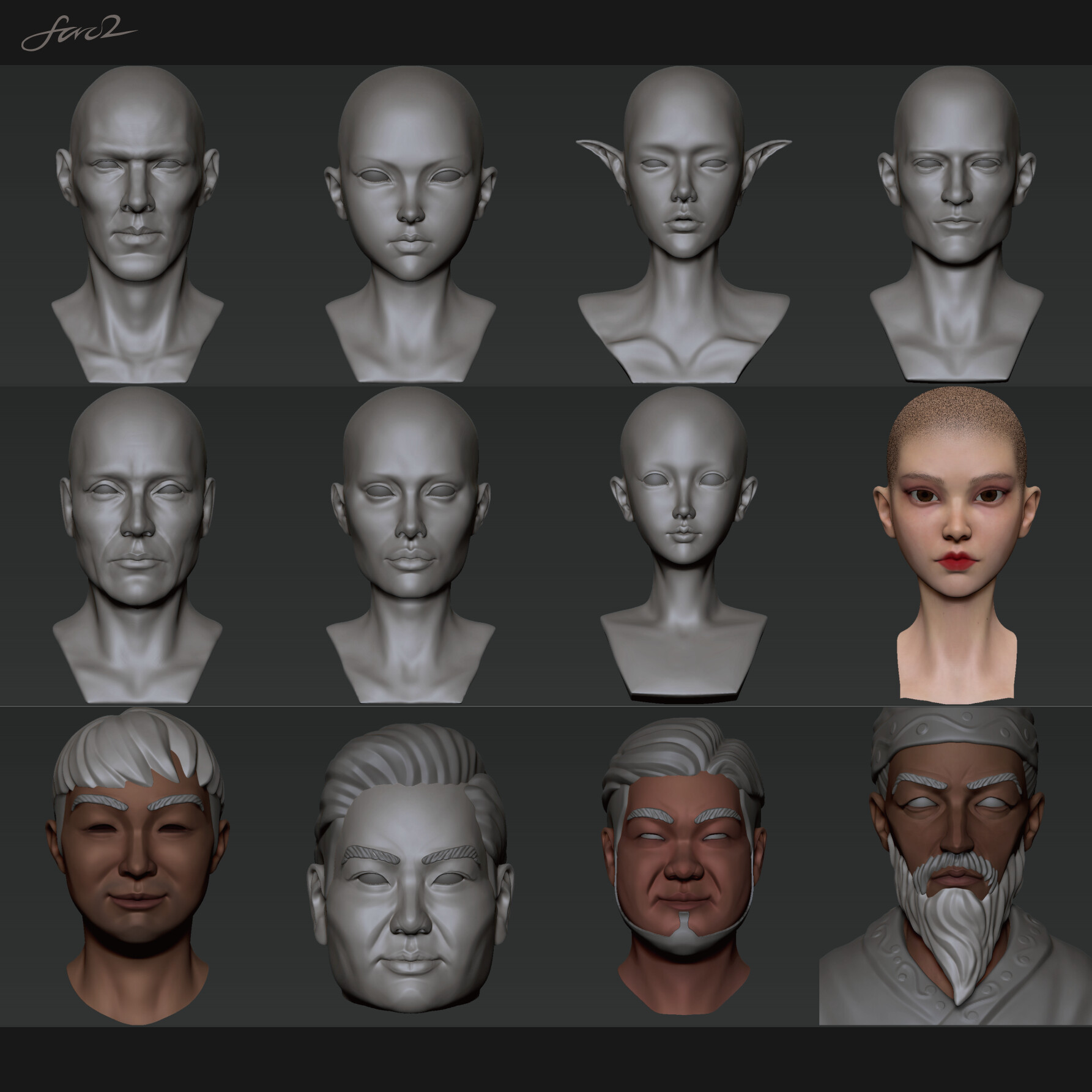 Artstation Head Sculpting