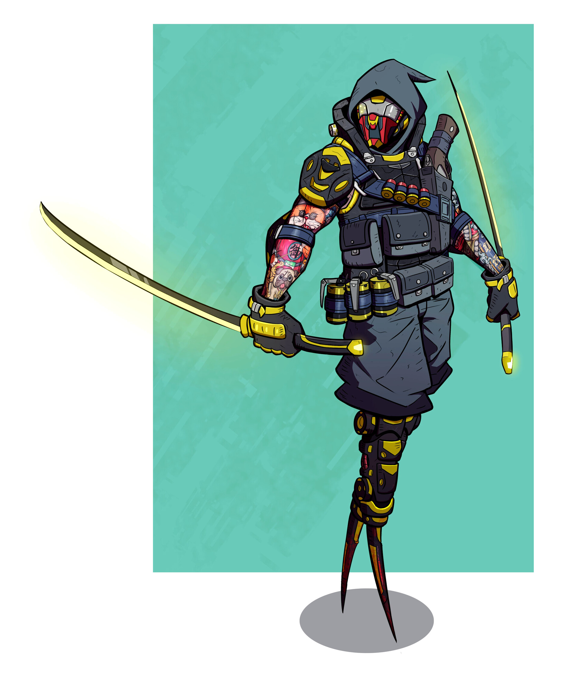 ArtStation - Cyber Military Ninja.