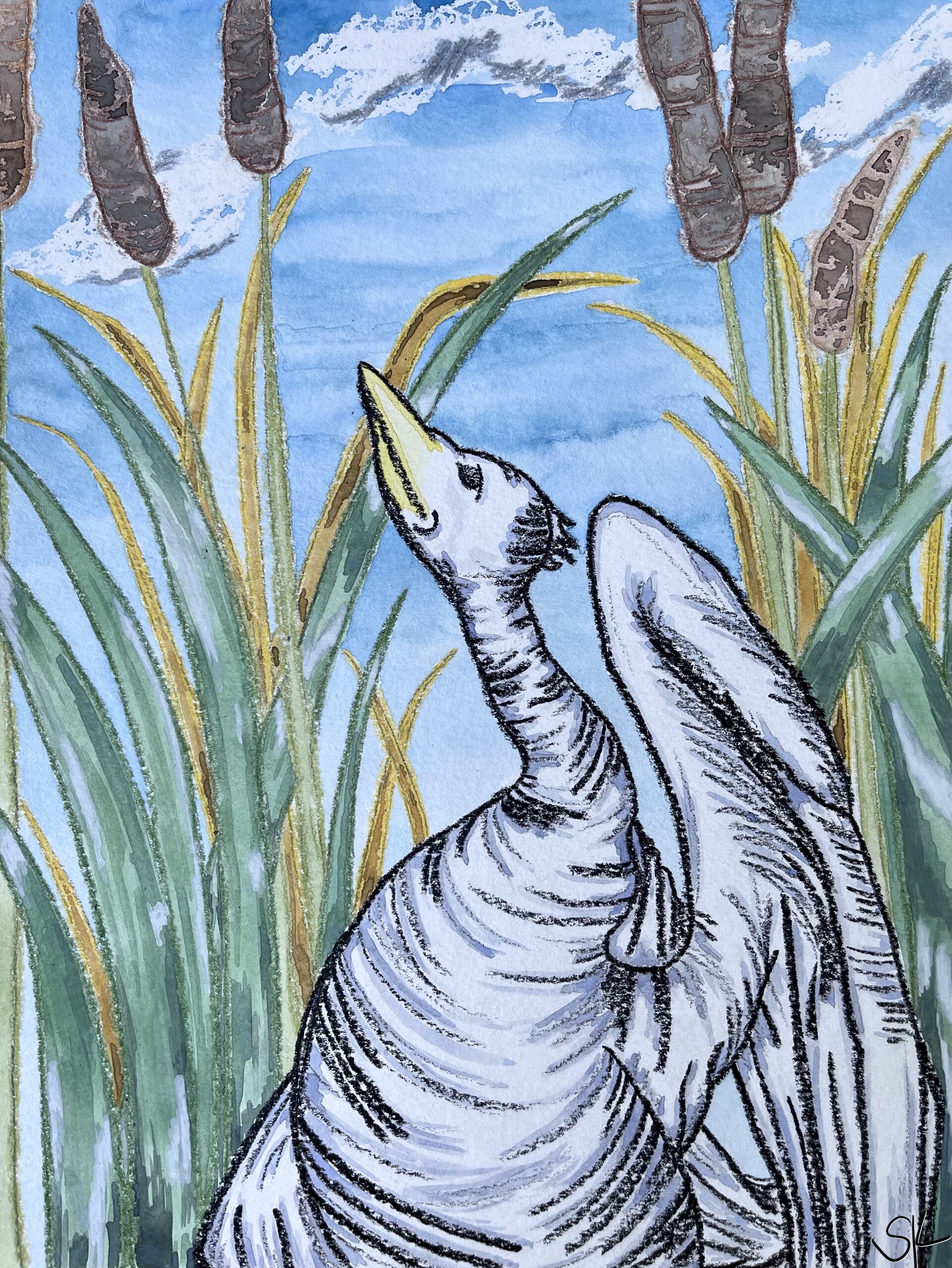 Summer Key - Wings of Hope | Watercolor + Wax Resist