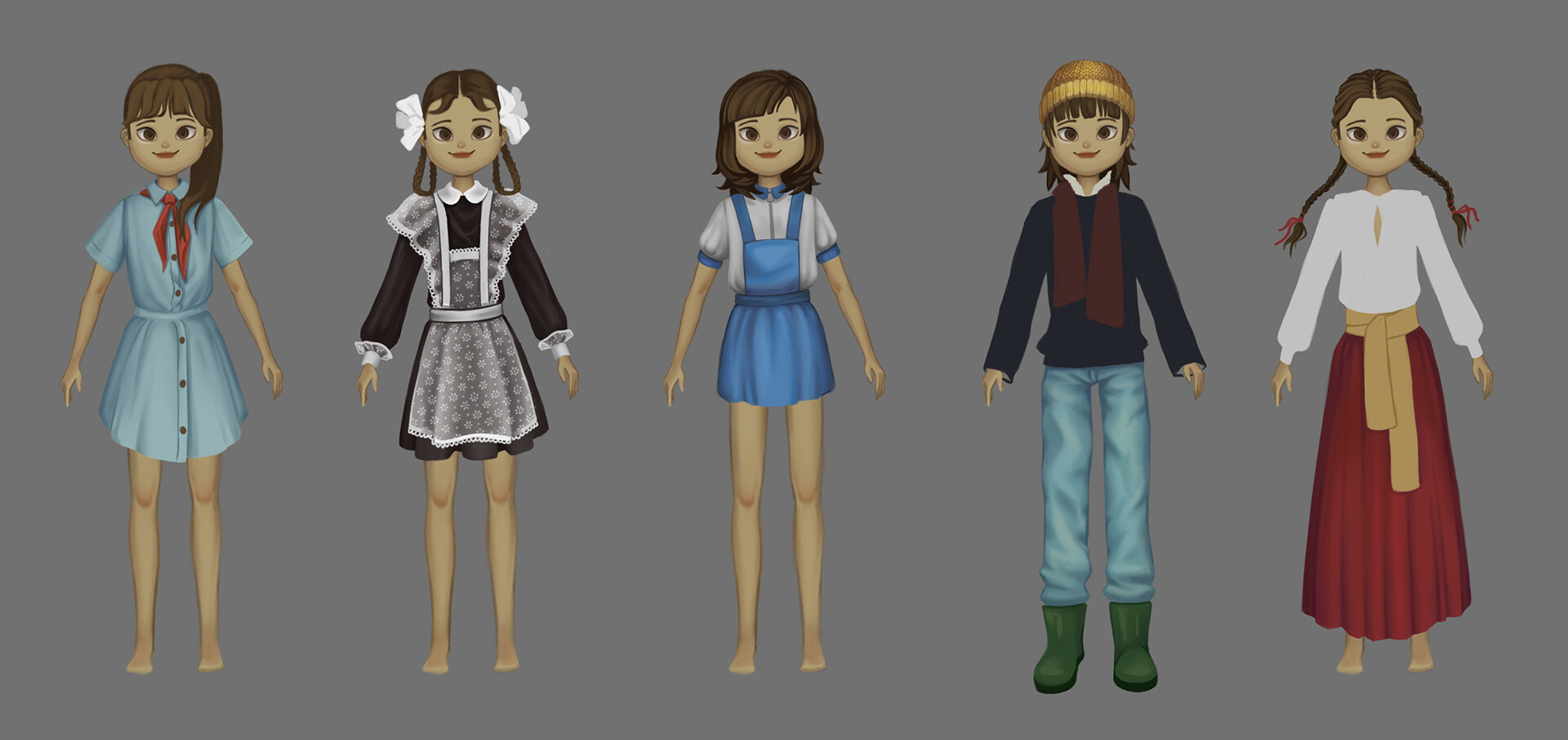 ArtStation - Outfit designs - Latvia, 70s