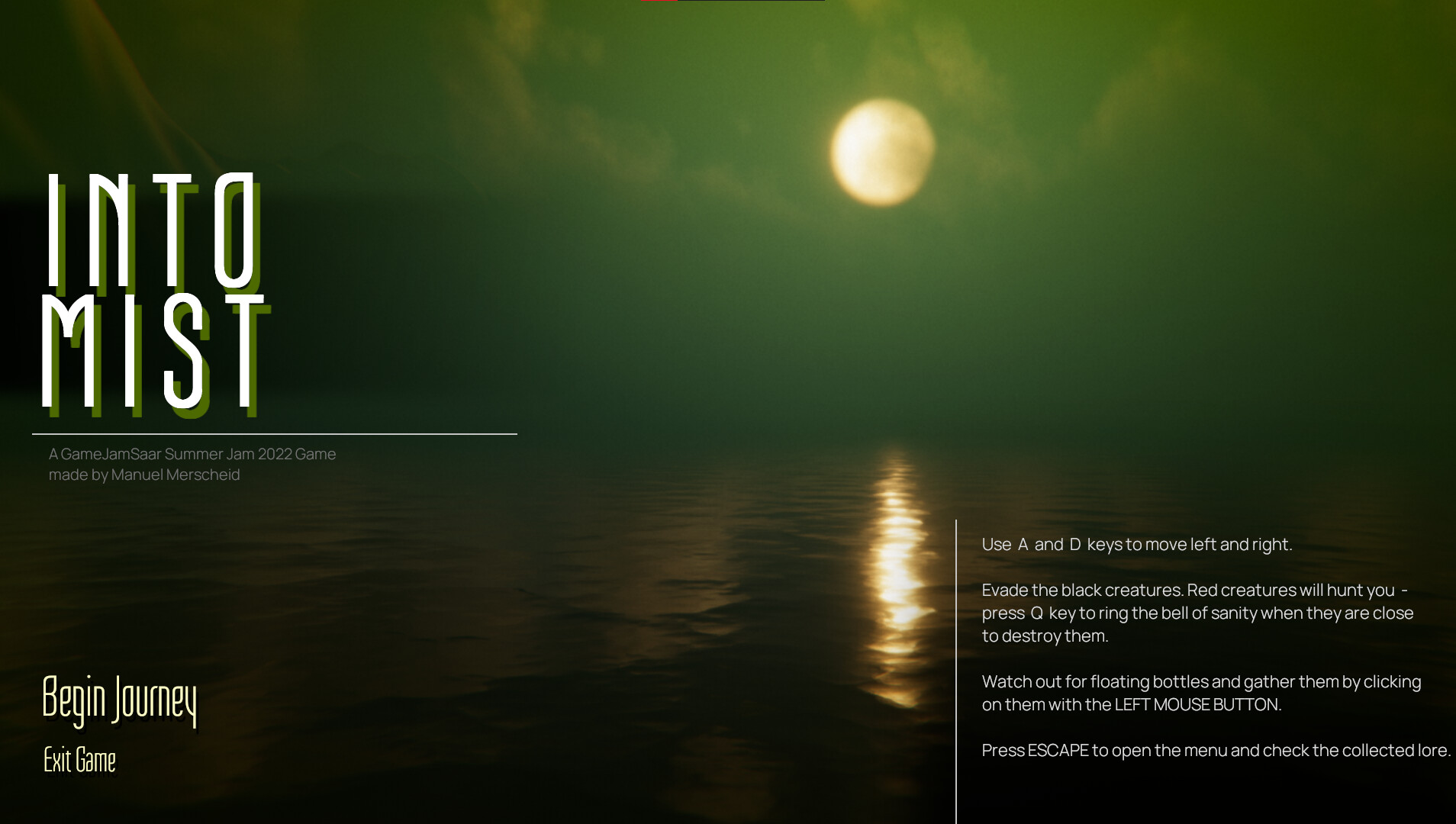 ArtStation - Into Mist (GameJamSaar Summer 2022)