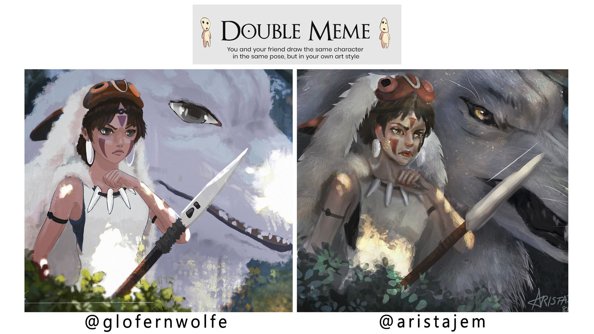 Glofernwolfe - Princess Mononoke - Double Meme - Gloferwolfe and Artistajem