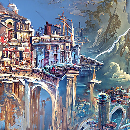 ArtStation - Fantasy Port City Collection [DiscoDiffusion]