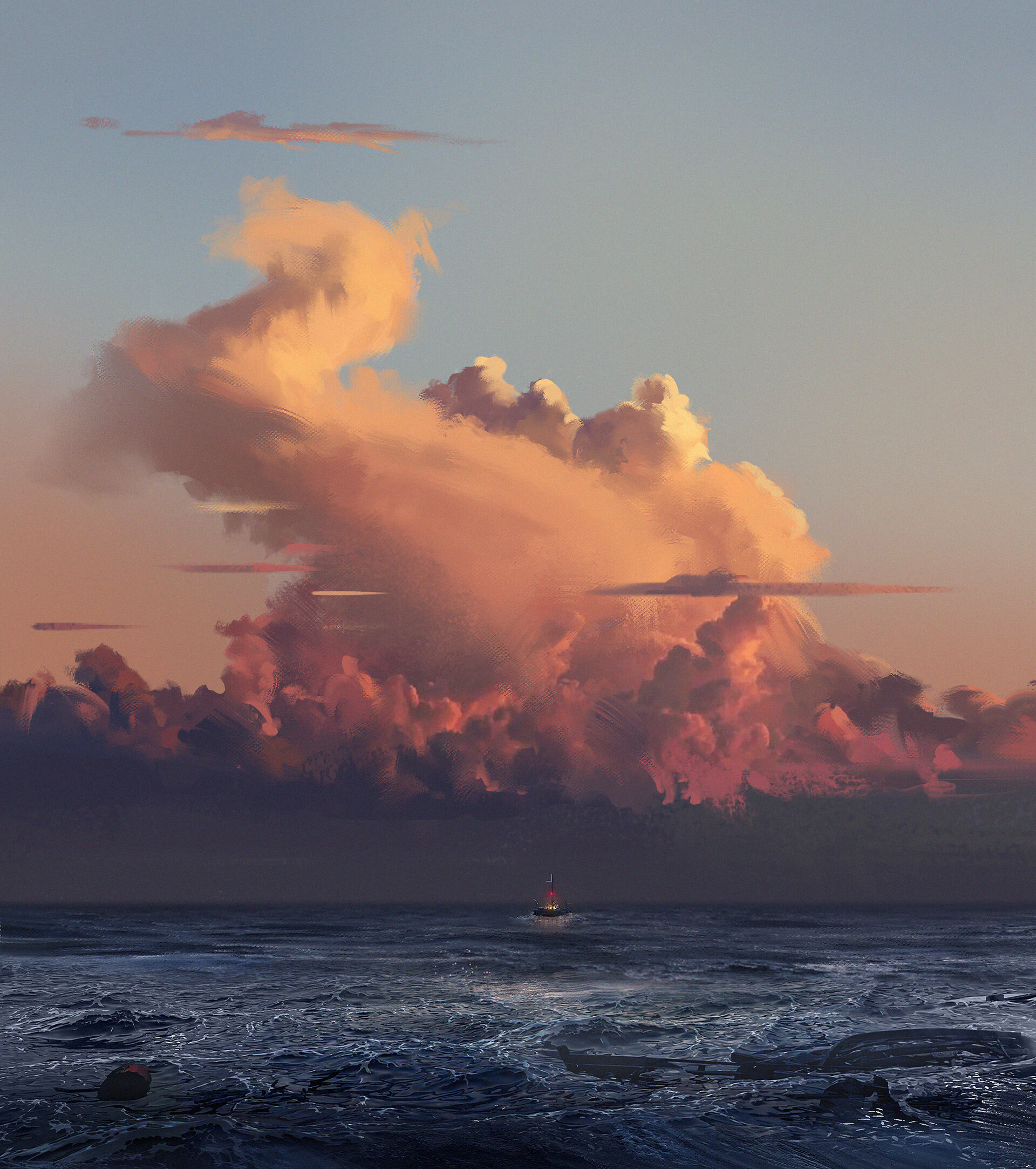 ArtStation - ocean and cloud