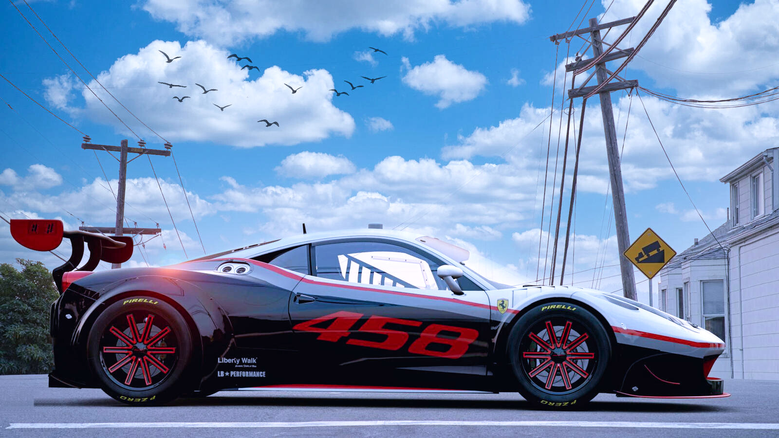 ArtStation - Liberty Walk Ferrari 458 concept Livery
