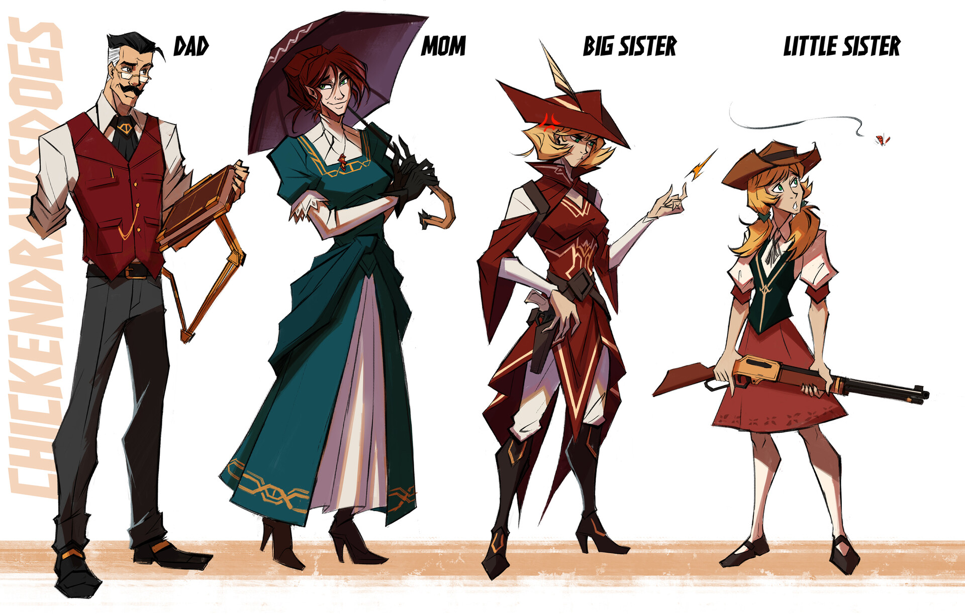 Chicken Draws Dogs - A WORLD AFTER - Big Sister, Little Sister