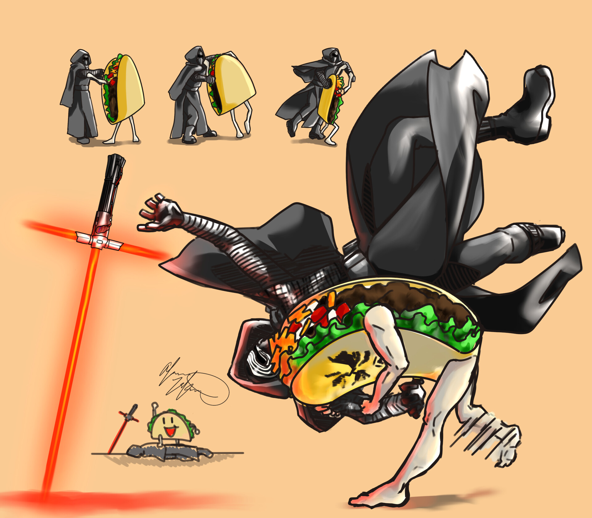ArtStation - taco throwing kylo