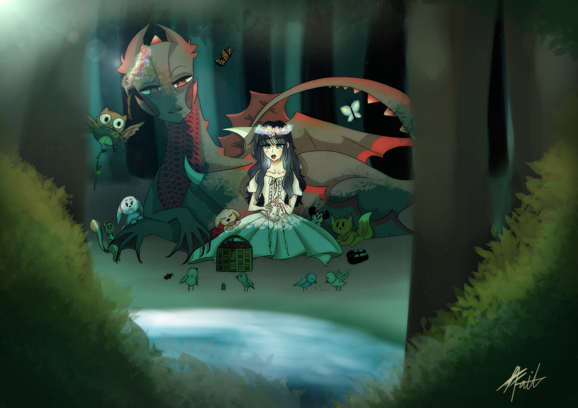 ArtStation - Princess’ ‘Tea Time’ (ORIGINAL ILLUSTRATION)