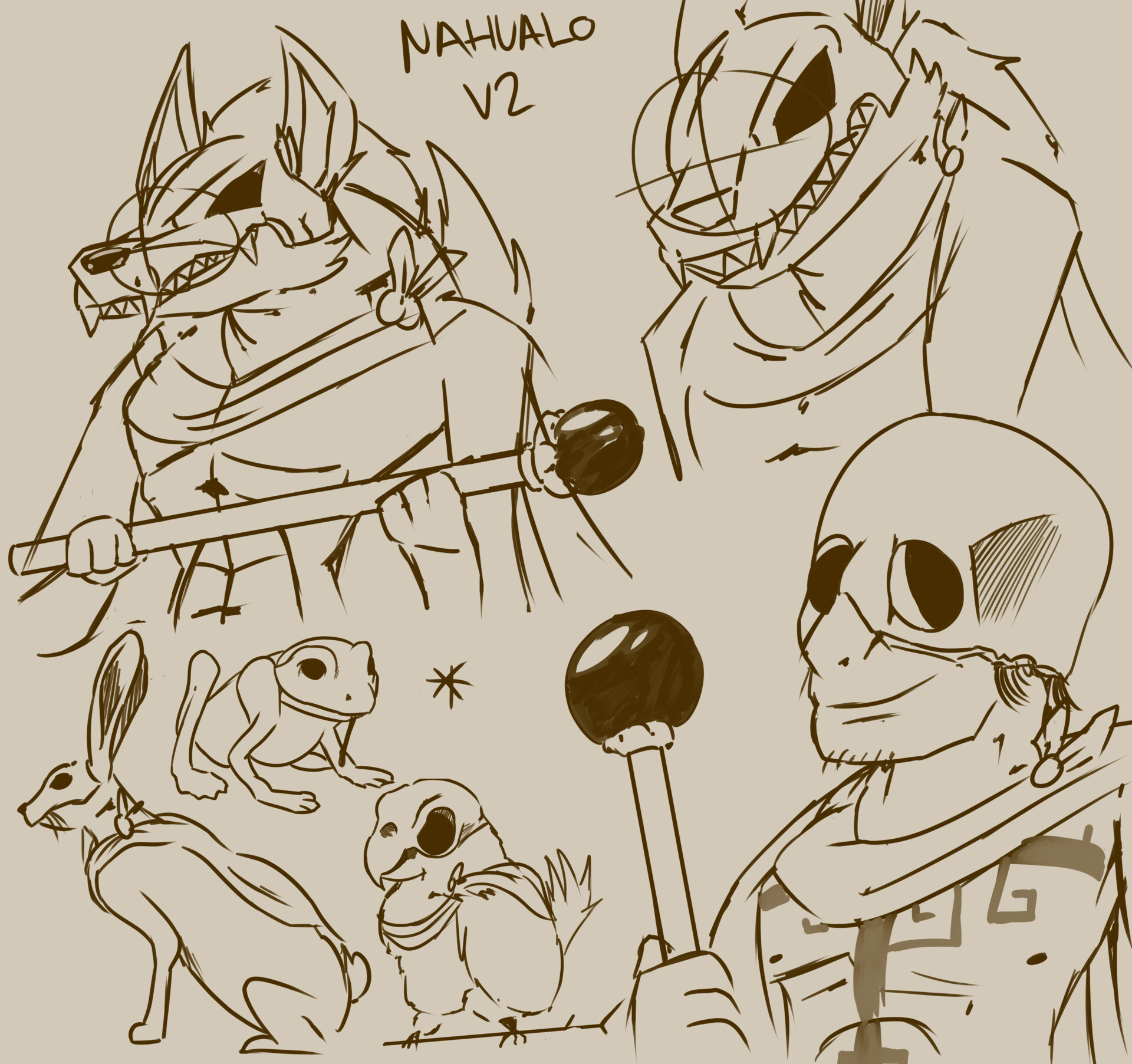 Heropon - Mesoamerican Game Character Concepts