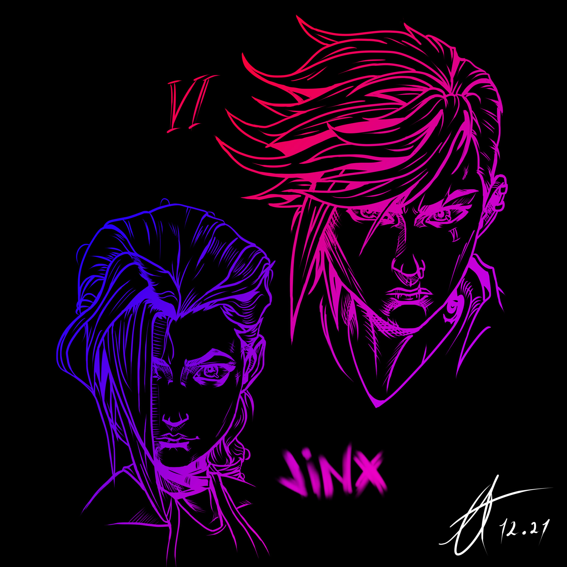 ArtStation - Vi & Jinx
