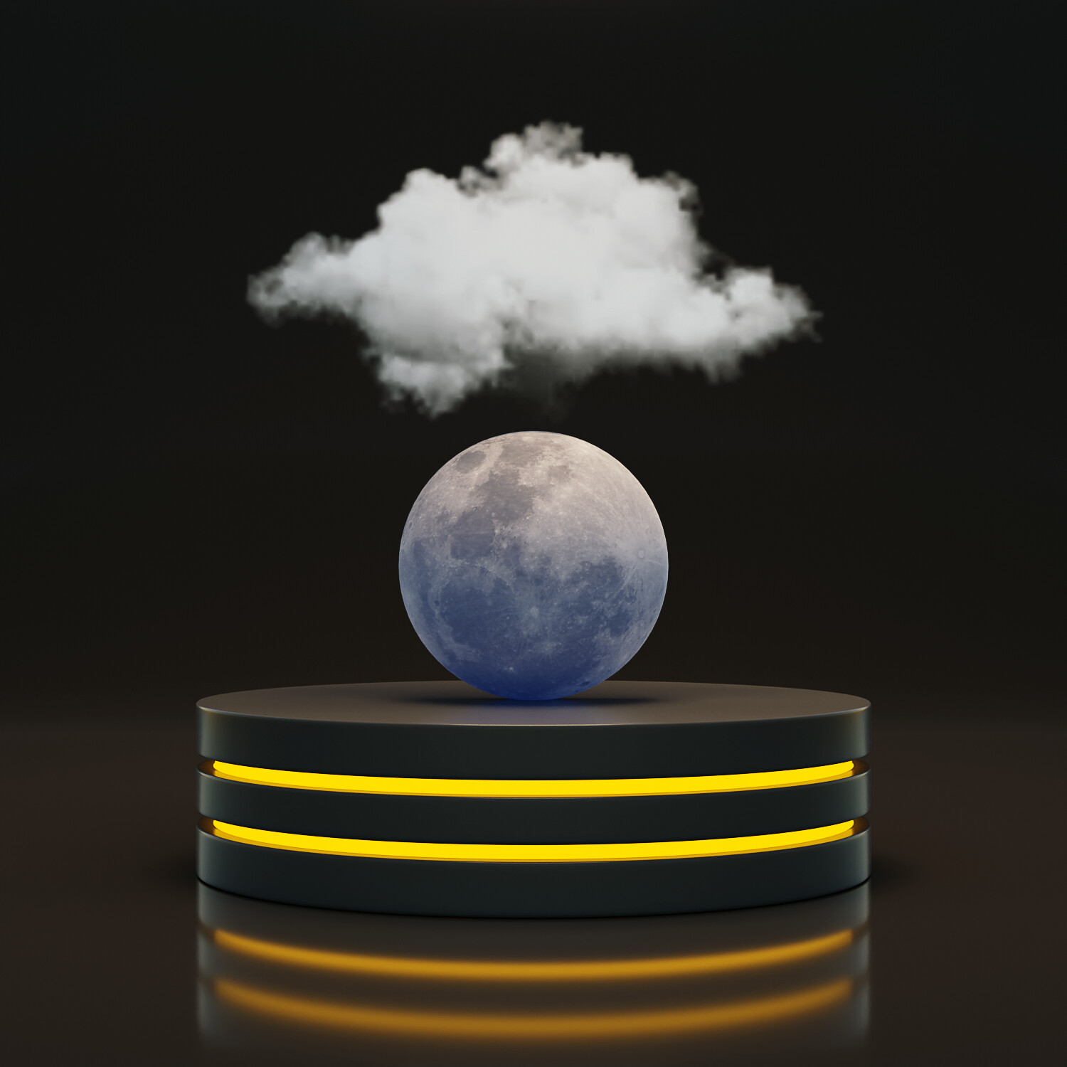 ArtStation - 3D Moon Stand Podium