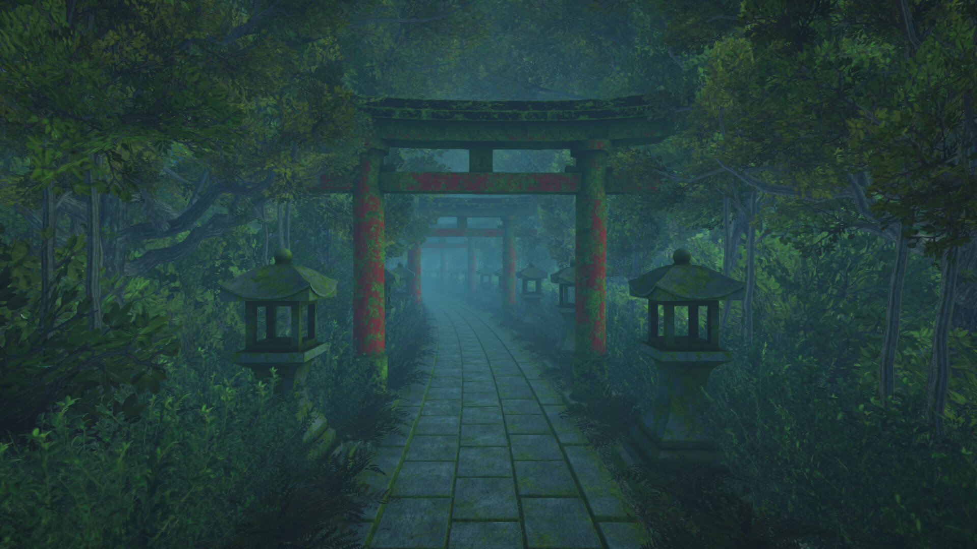 ArtStation - Torii gate road demo
