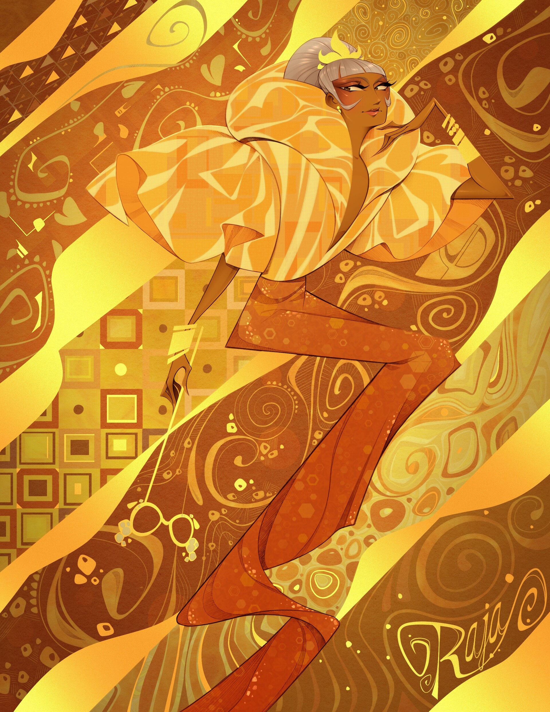 ArtStation - Raja by the way of Mucha and Klimt