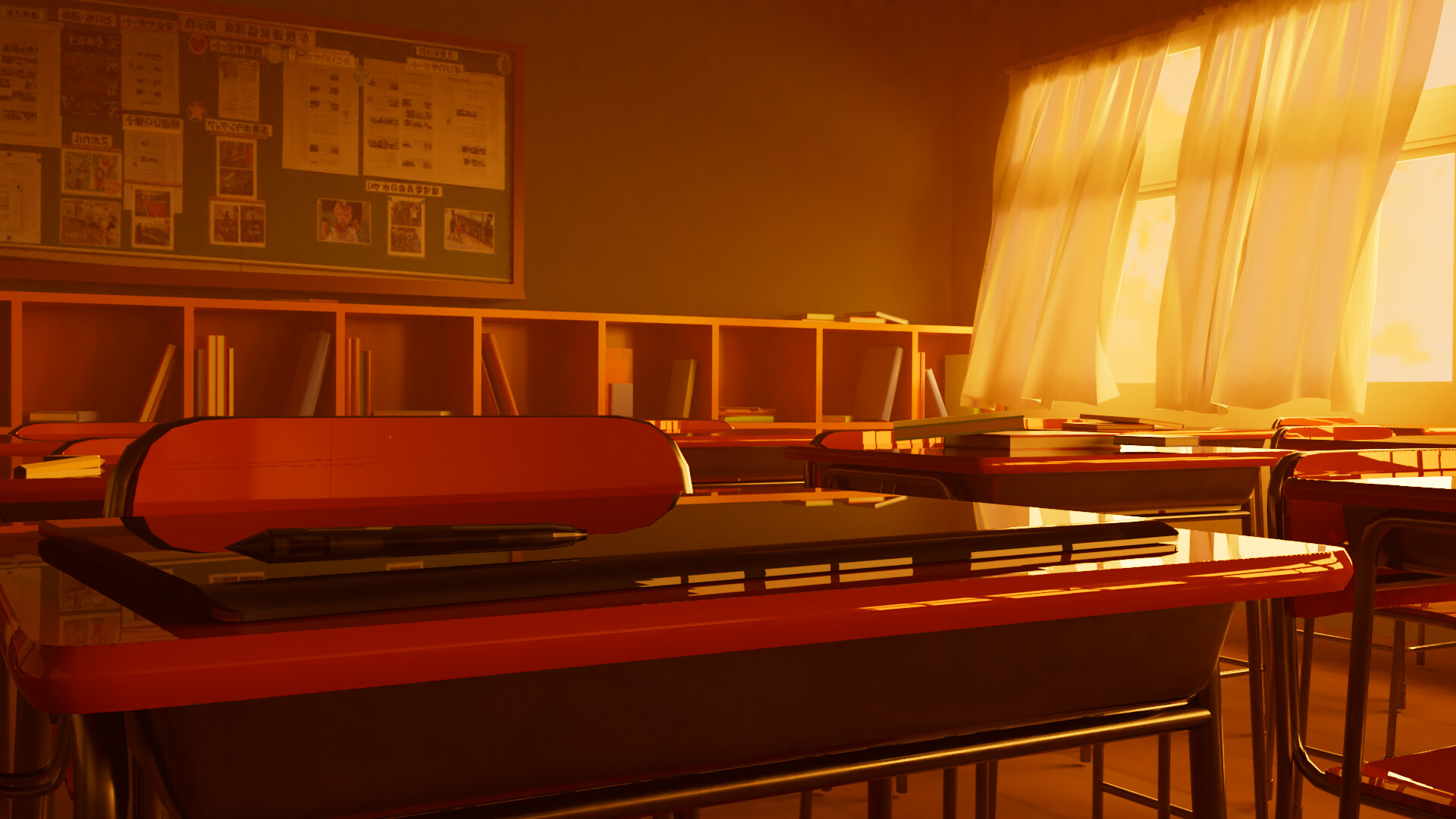 ArtStation - classroom at evening