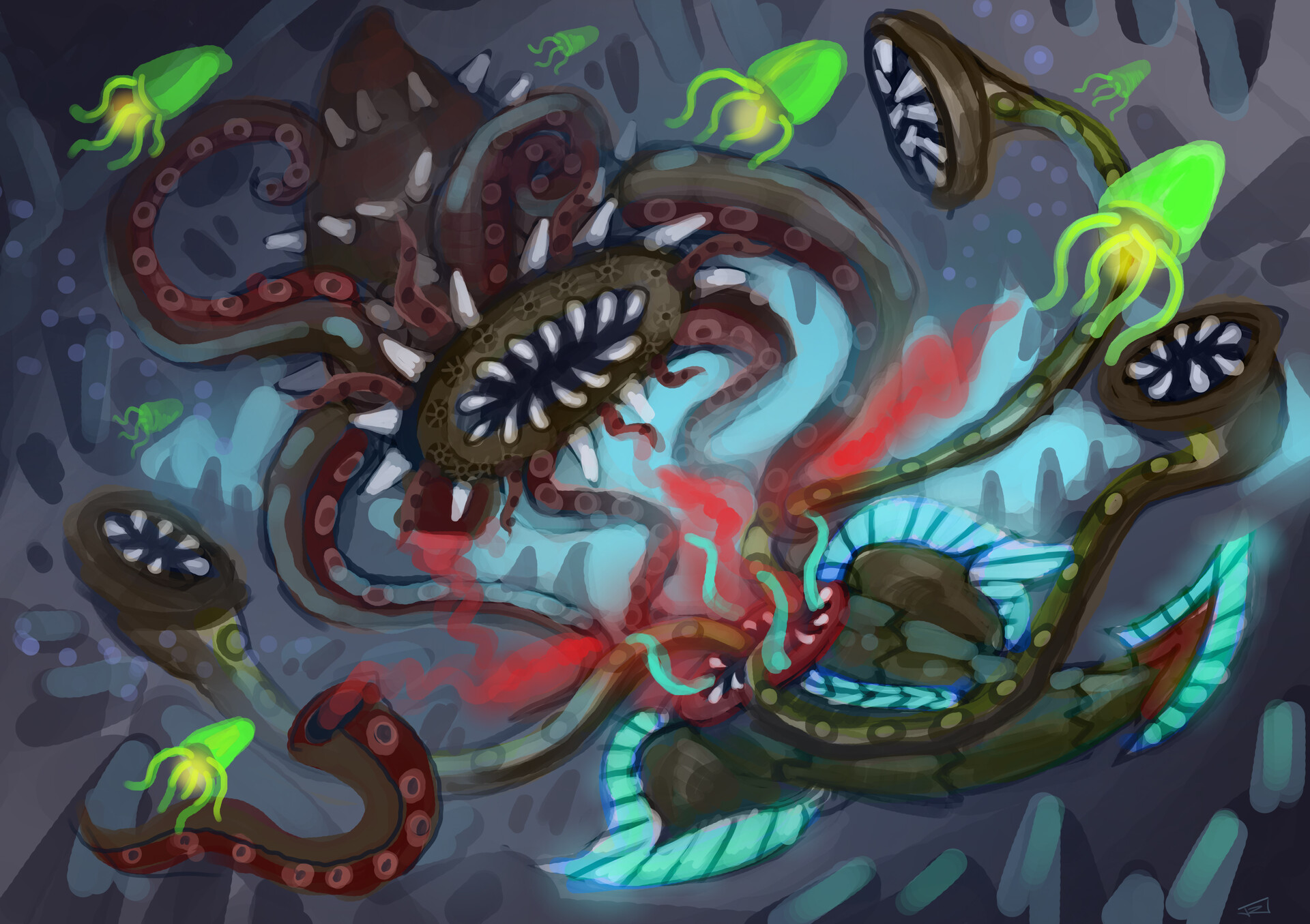 ArtStation - Deep sea monster