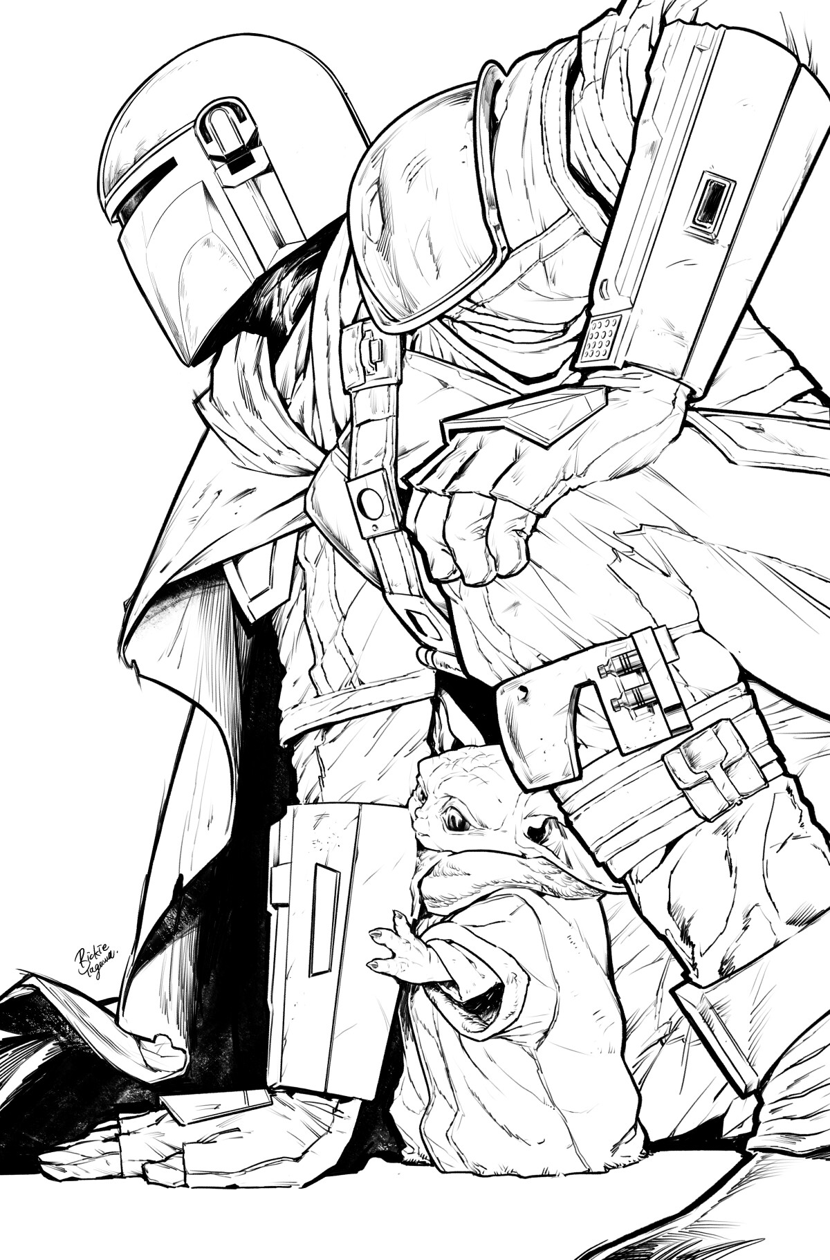 jango fett coloring page