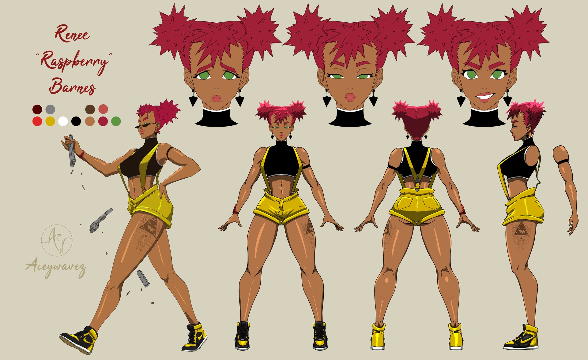 ArtStation - Raspberry Character Sheet