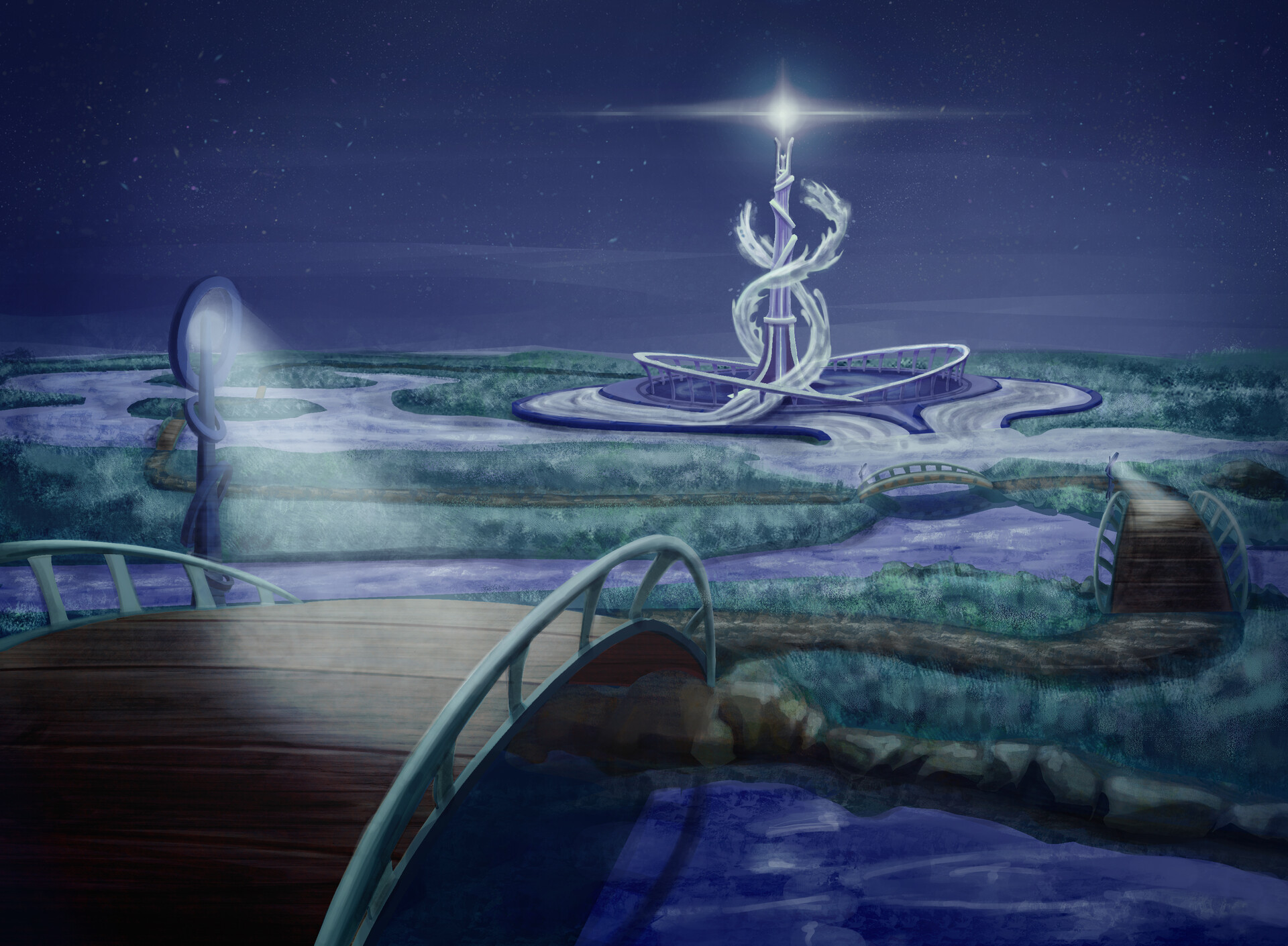 ArtStation - Blue Land: Marshes Lightower