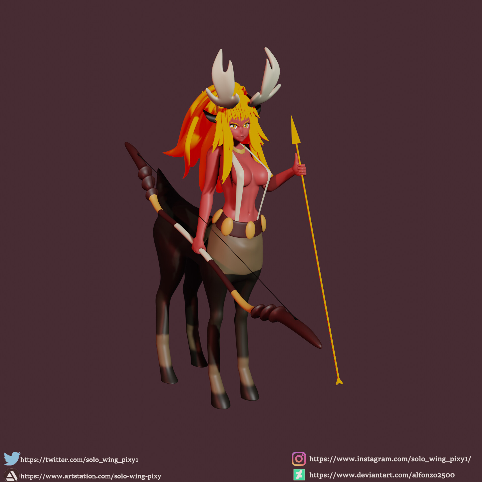 ArtStation - Centaur Fire Fan art Remake: Finalized