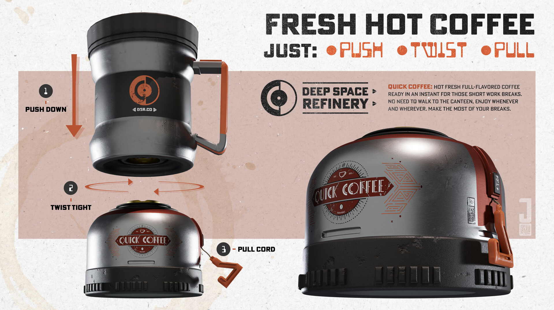 ArtStation - Quick Coffee - prop design