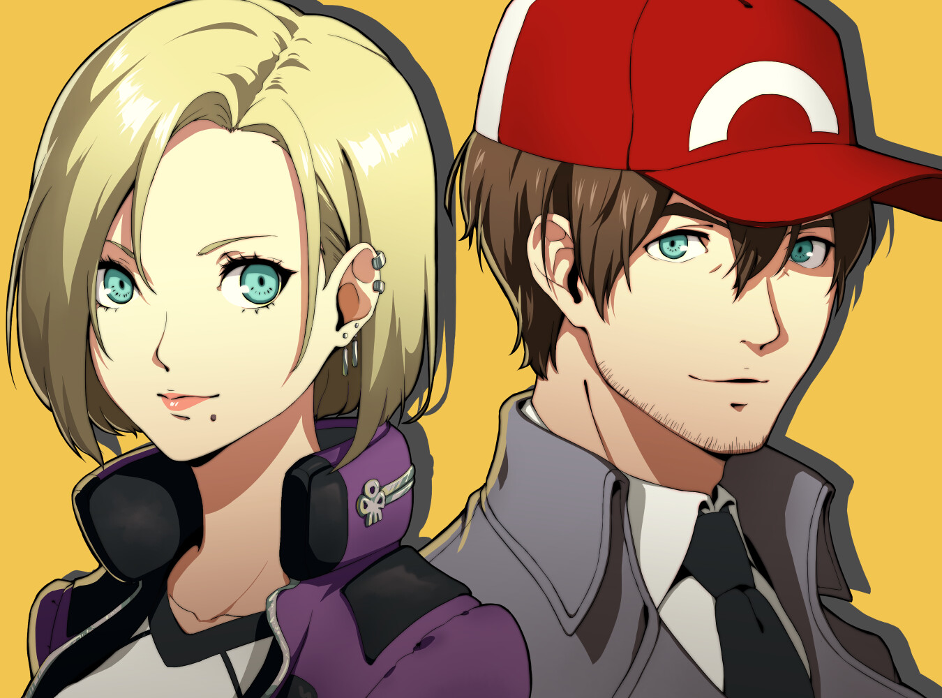 ArtStation - Persona 5 style headshot and fullbody commission art