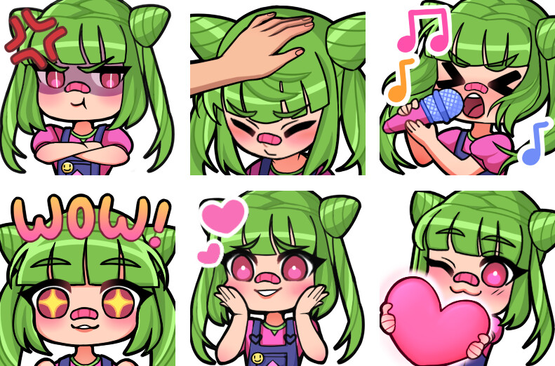 ArtStation - twitch/discord emote set