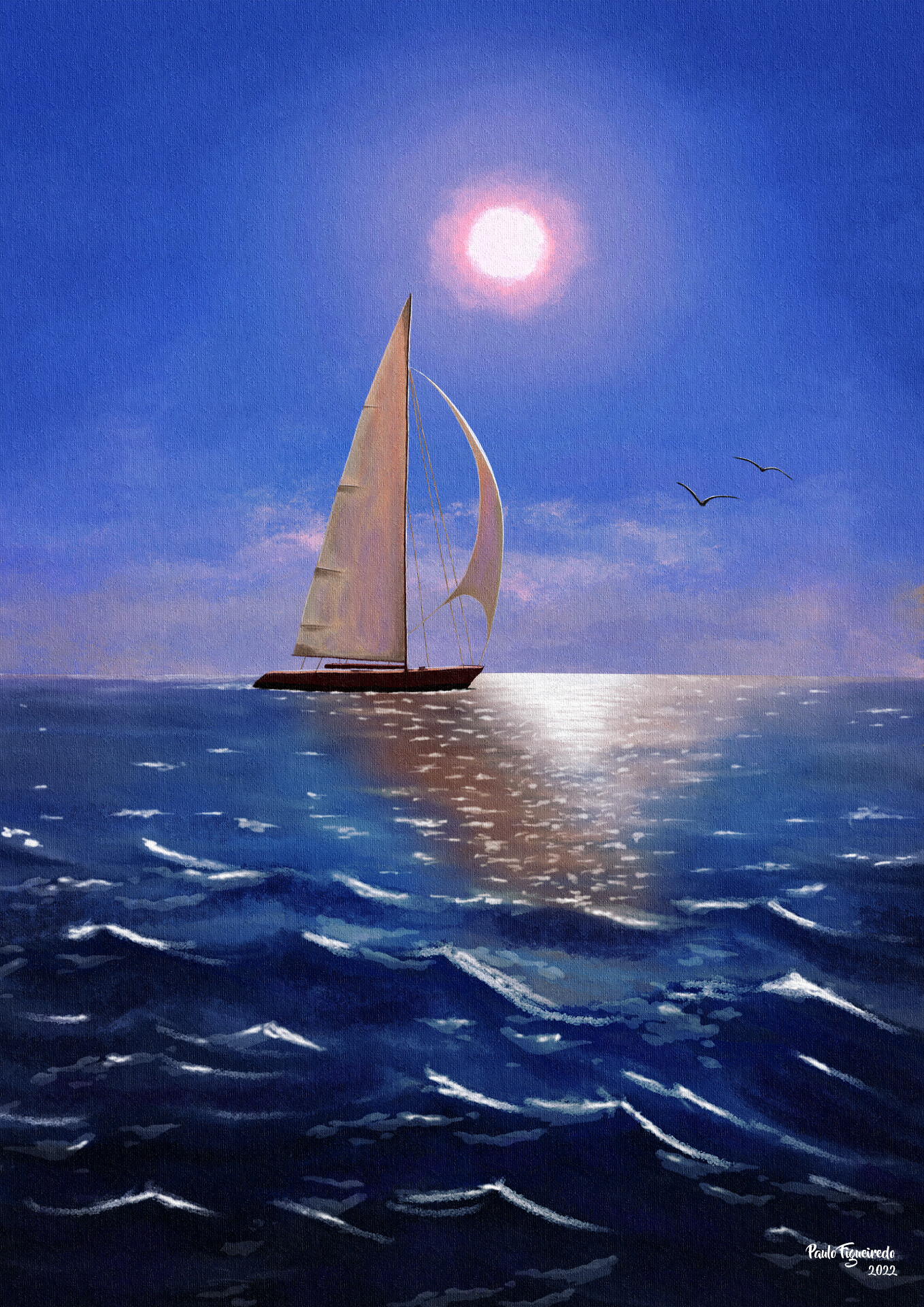 ArtStation - Moonlight Boat