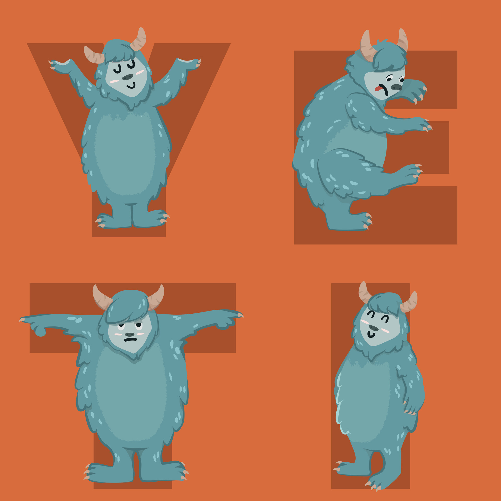 ArtStation - Yeti alphabet
