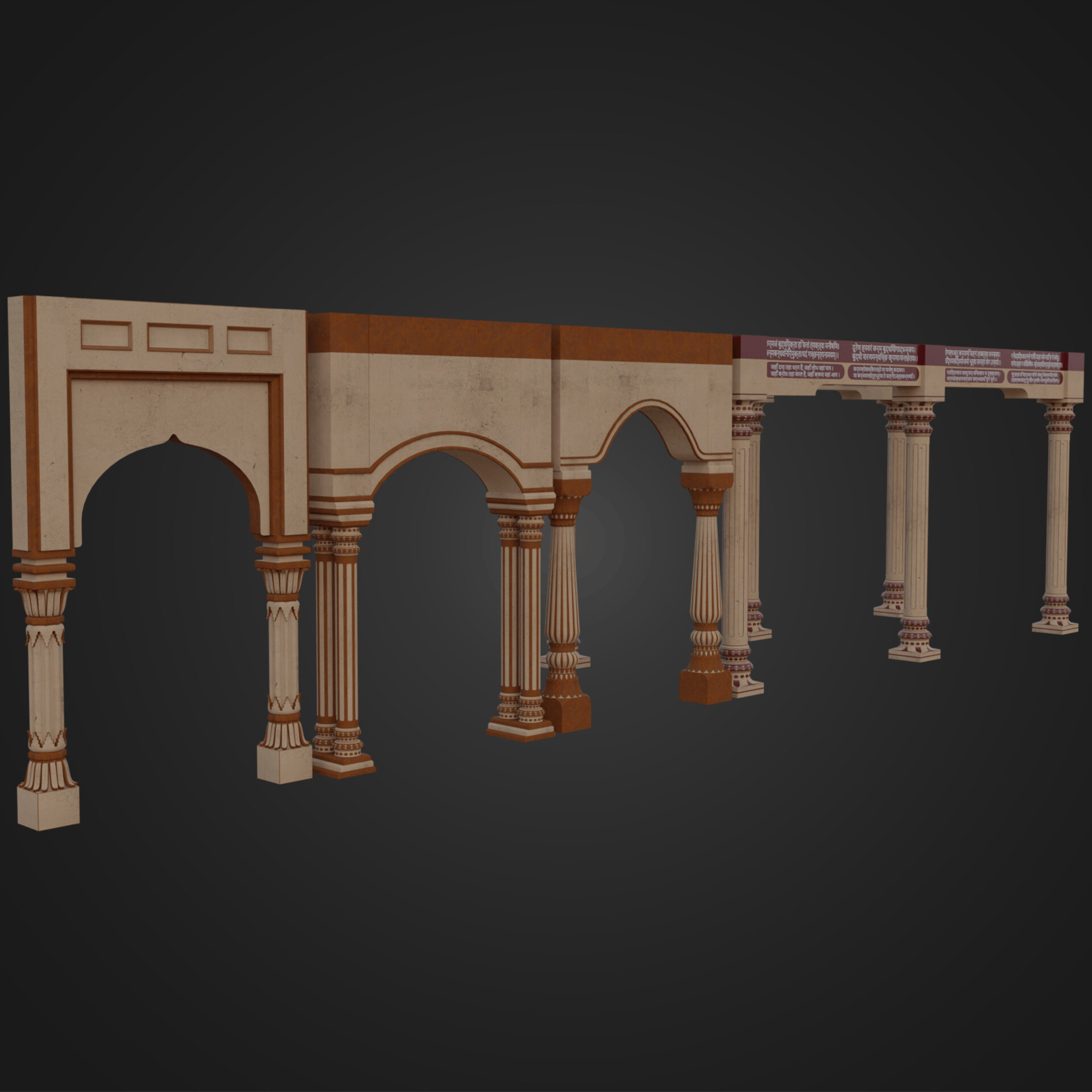 ArtStation - Indian style Columns and Beams