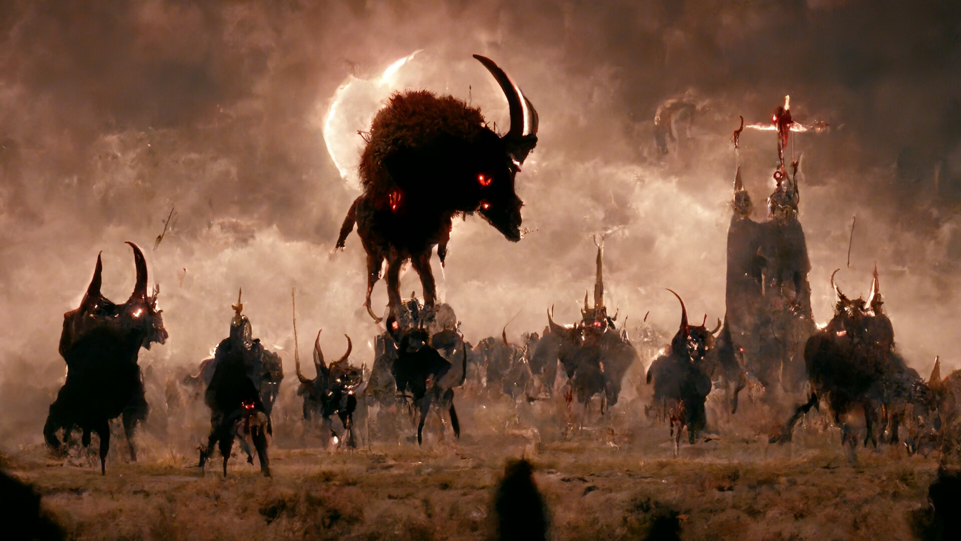 Petar Milivojevic - Guests Of Light, Illuminated Goat Baphomet