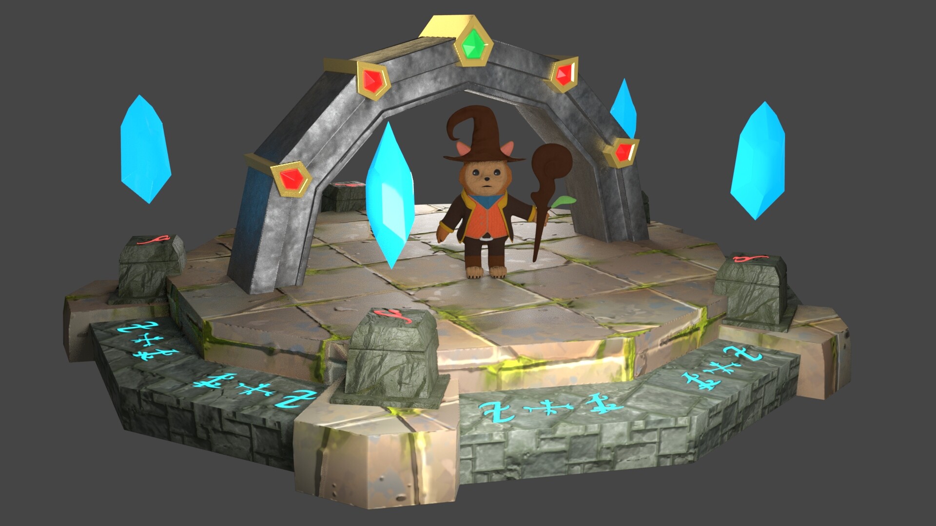 ArtStation - Shiba Wizard Diorama