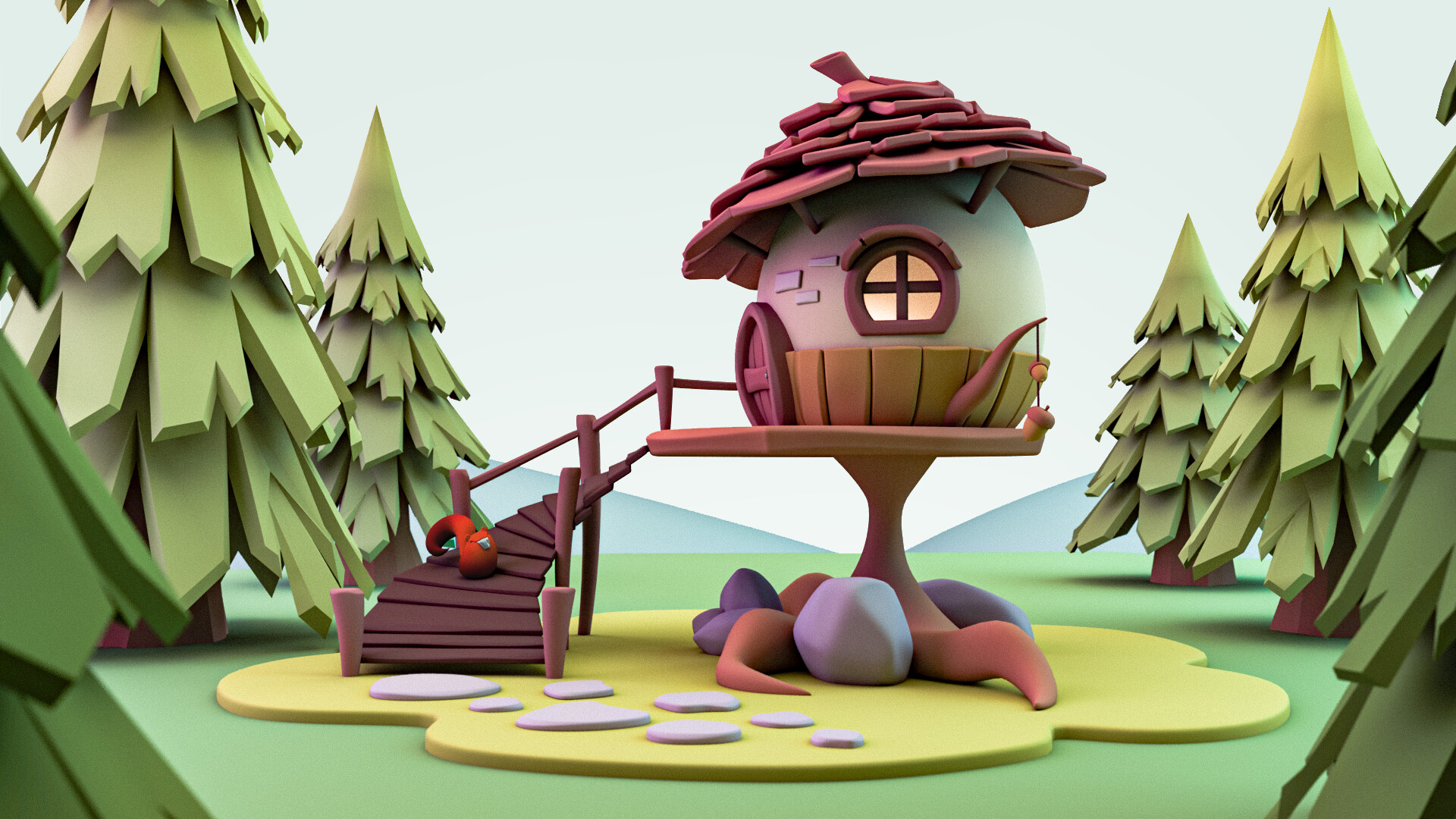 Alina Mertes - Animation Mentor - Squirrel House