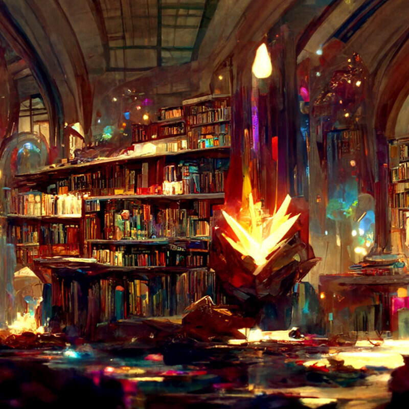 ArtStation - Ai Generated-MattePainting : Skaha Library N087📚