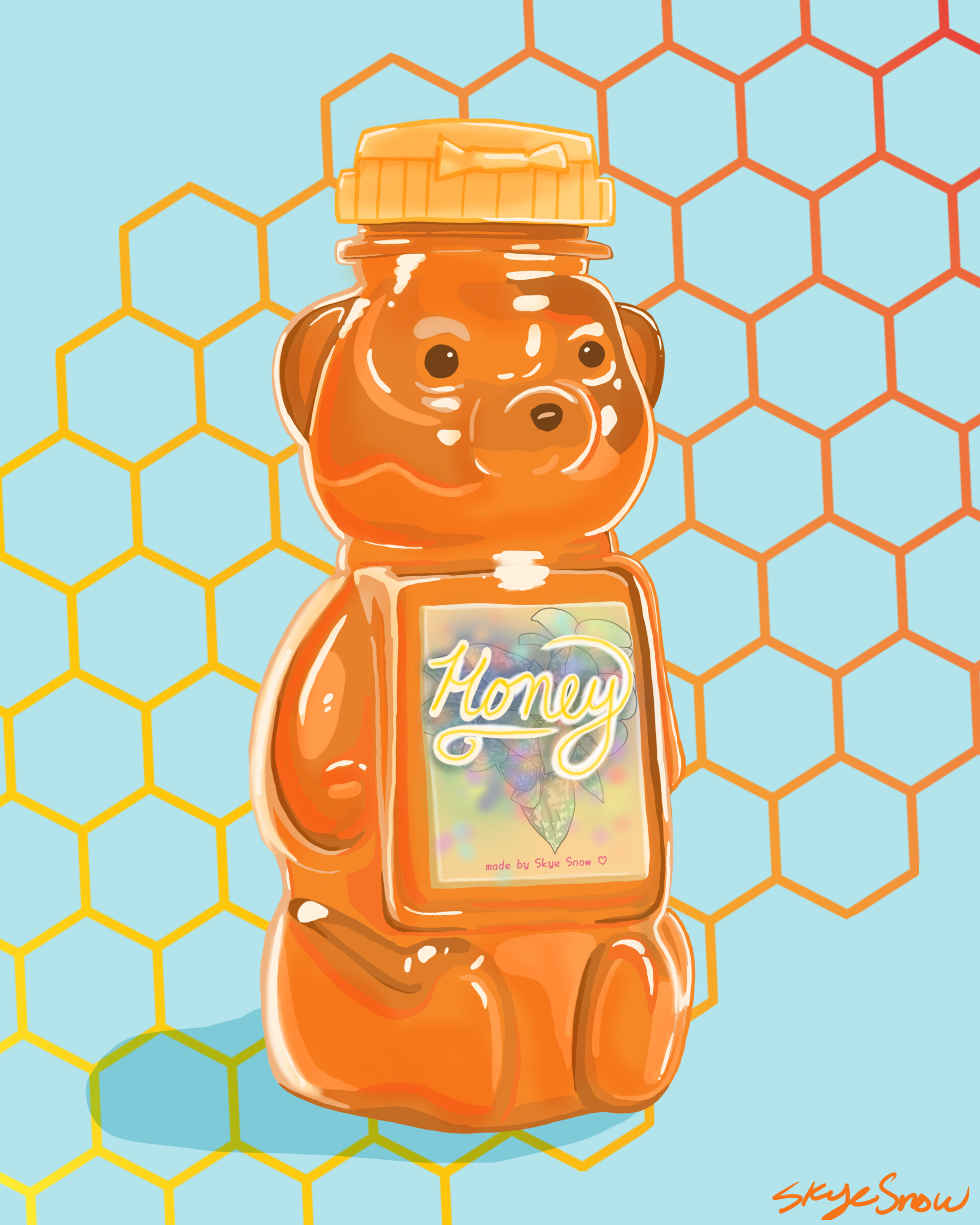 how to draw honey bear