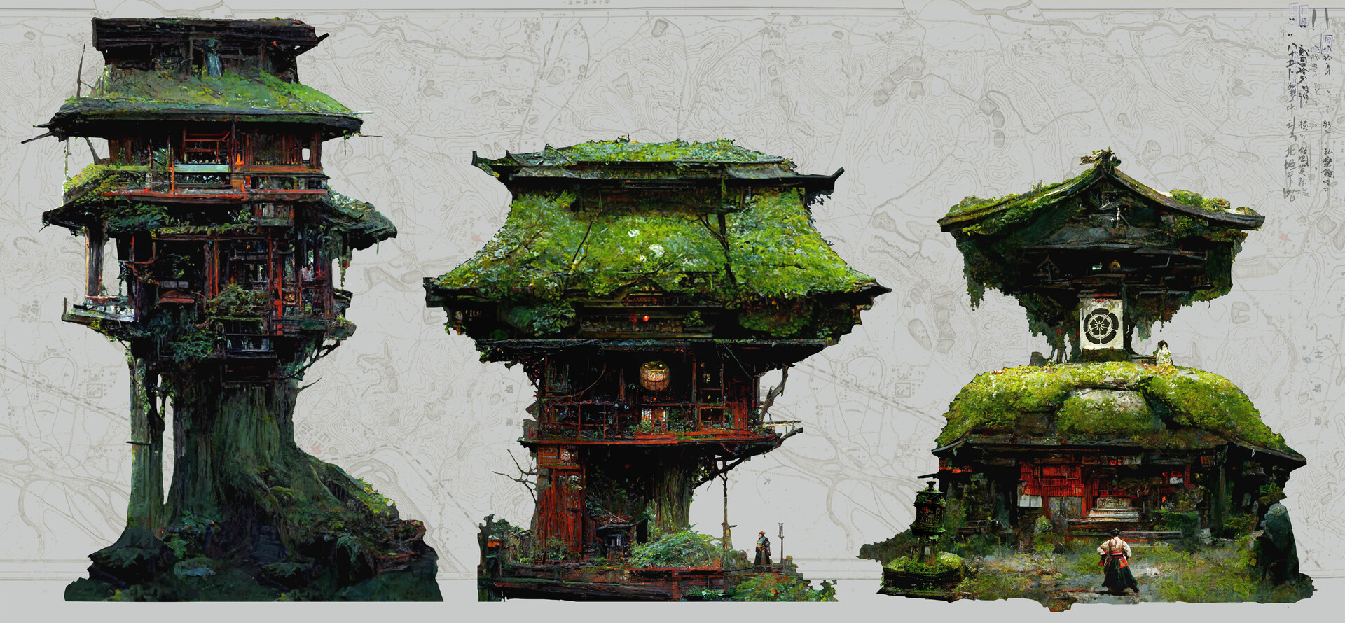 ArtStation - Cedar Forest Structures