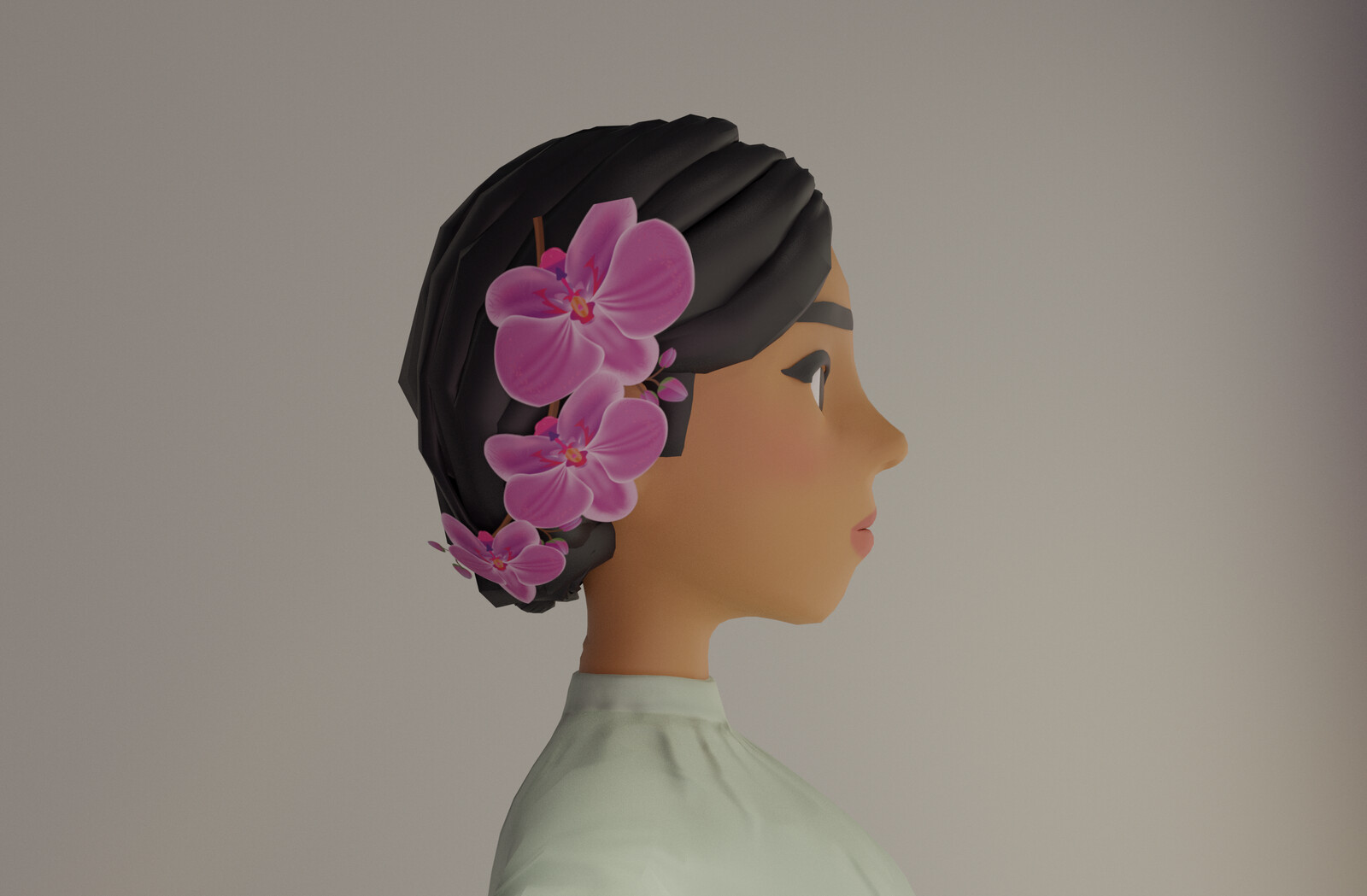 Sofia Oyola - Vannesa. Character Modeling made with blender