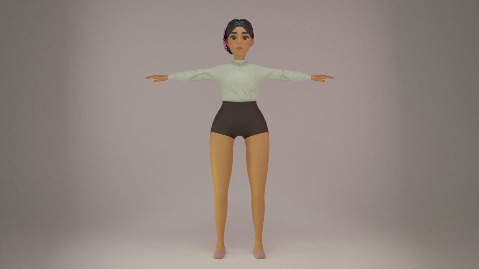 Sofia Oyola - Vannesa. Character Modeling made with blender