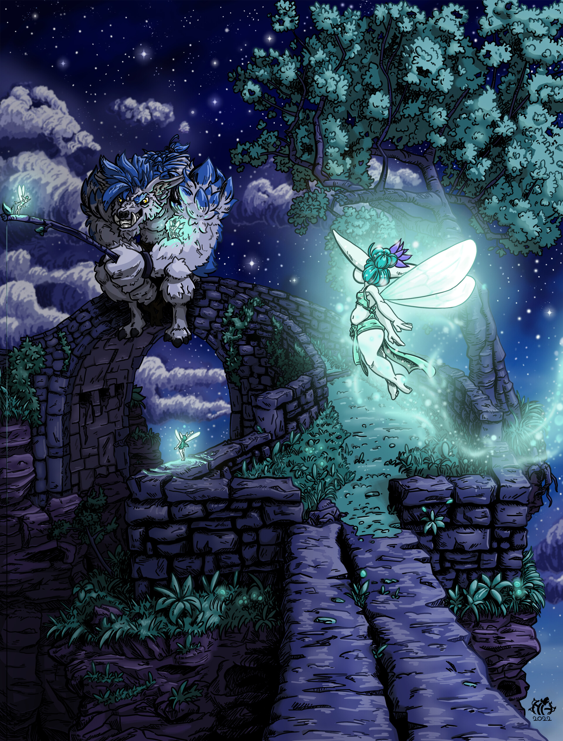 ArtStation - Bridge wolf fairy