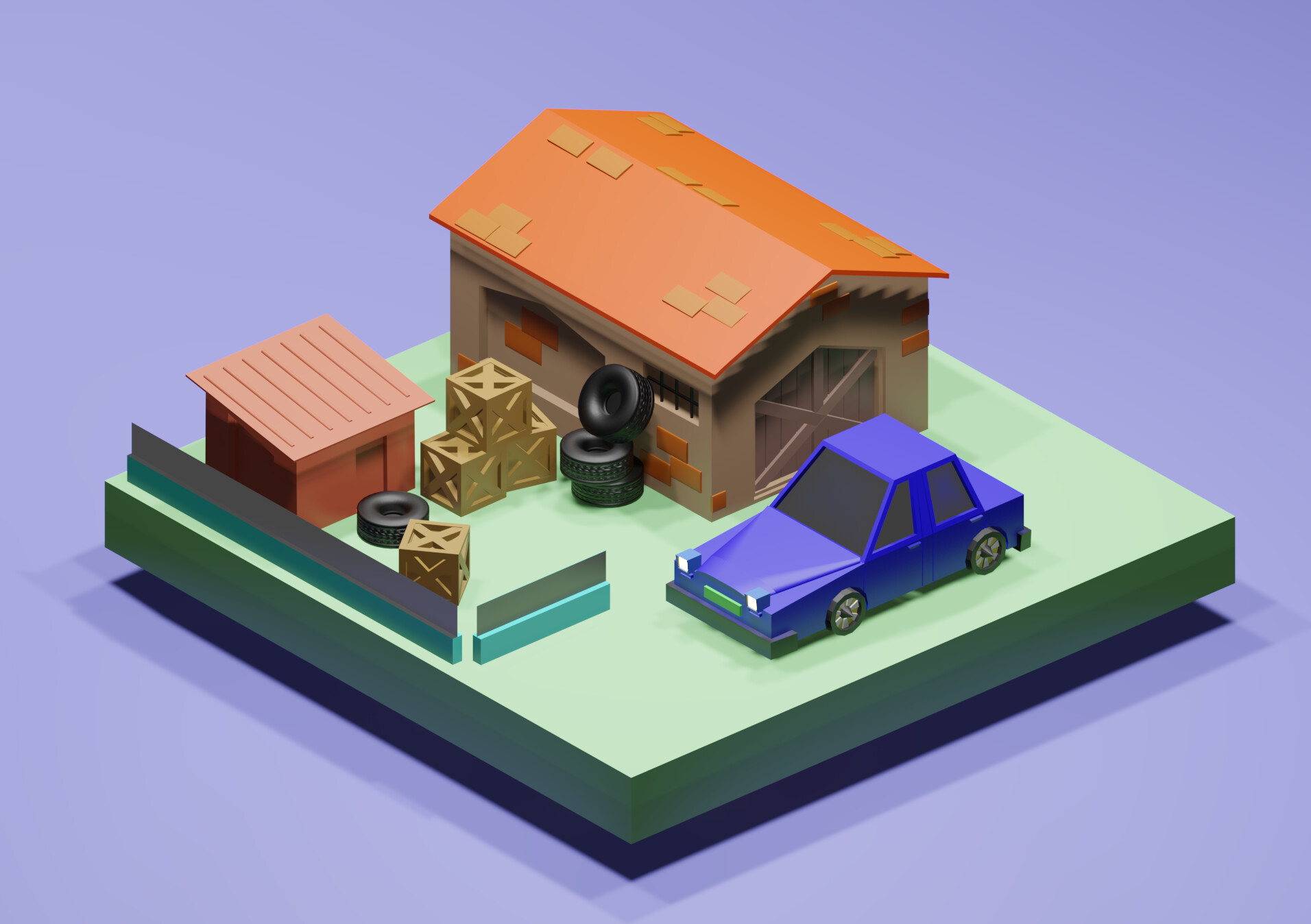 ArtStation - 3d Isometric Home Work