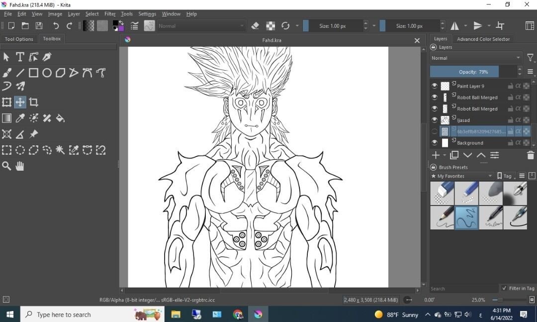how to draw characters in krita
