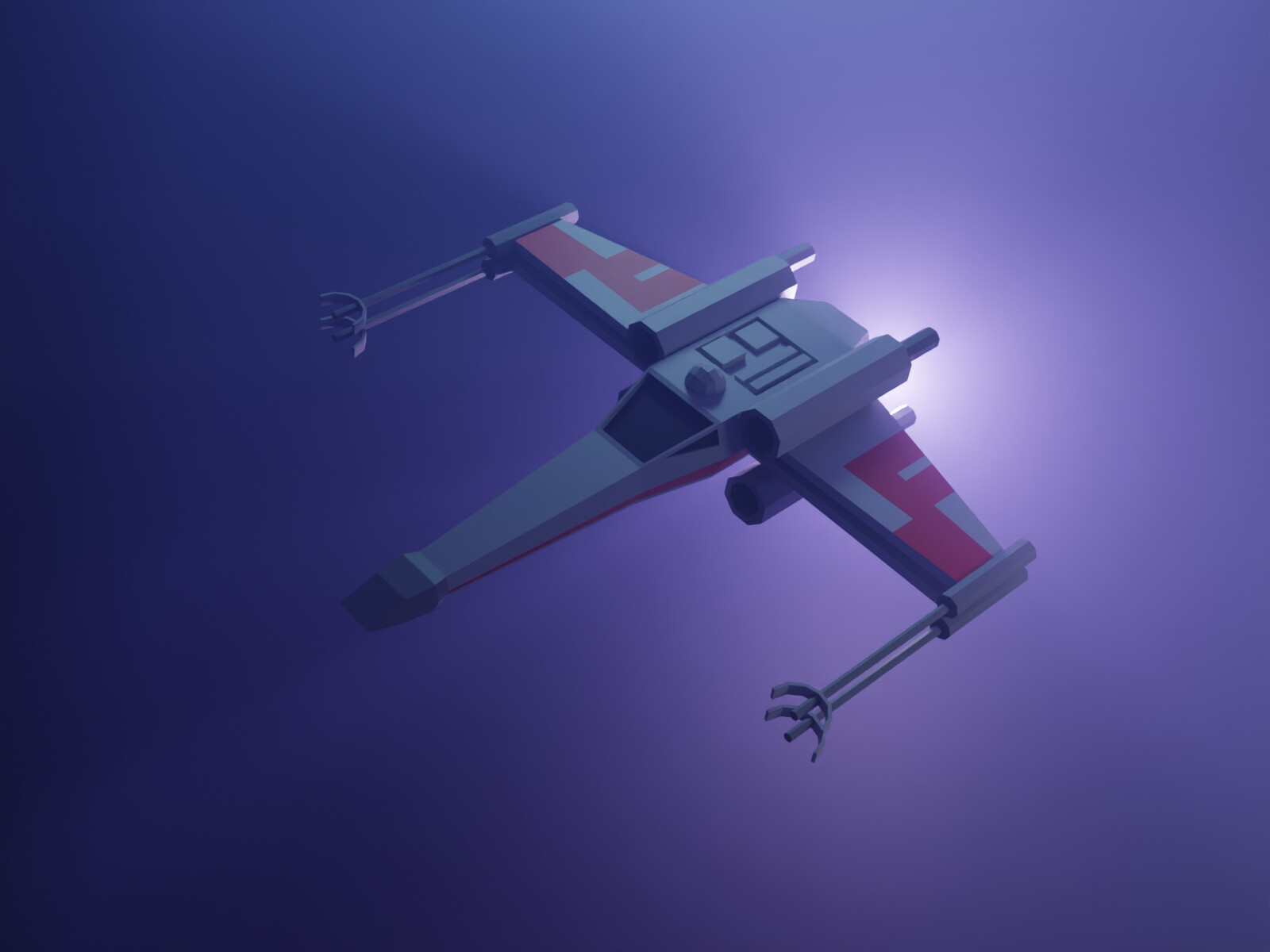 ArtStation - X-wing Low Ply Model with loop animation + phone wallpaper