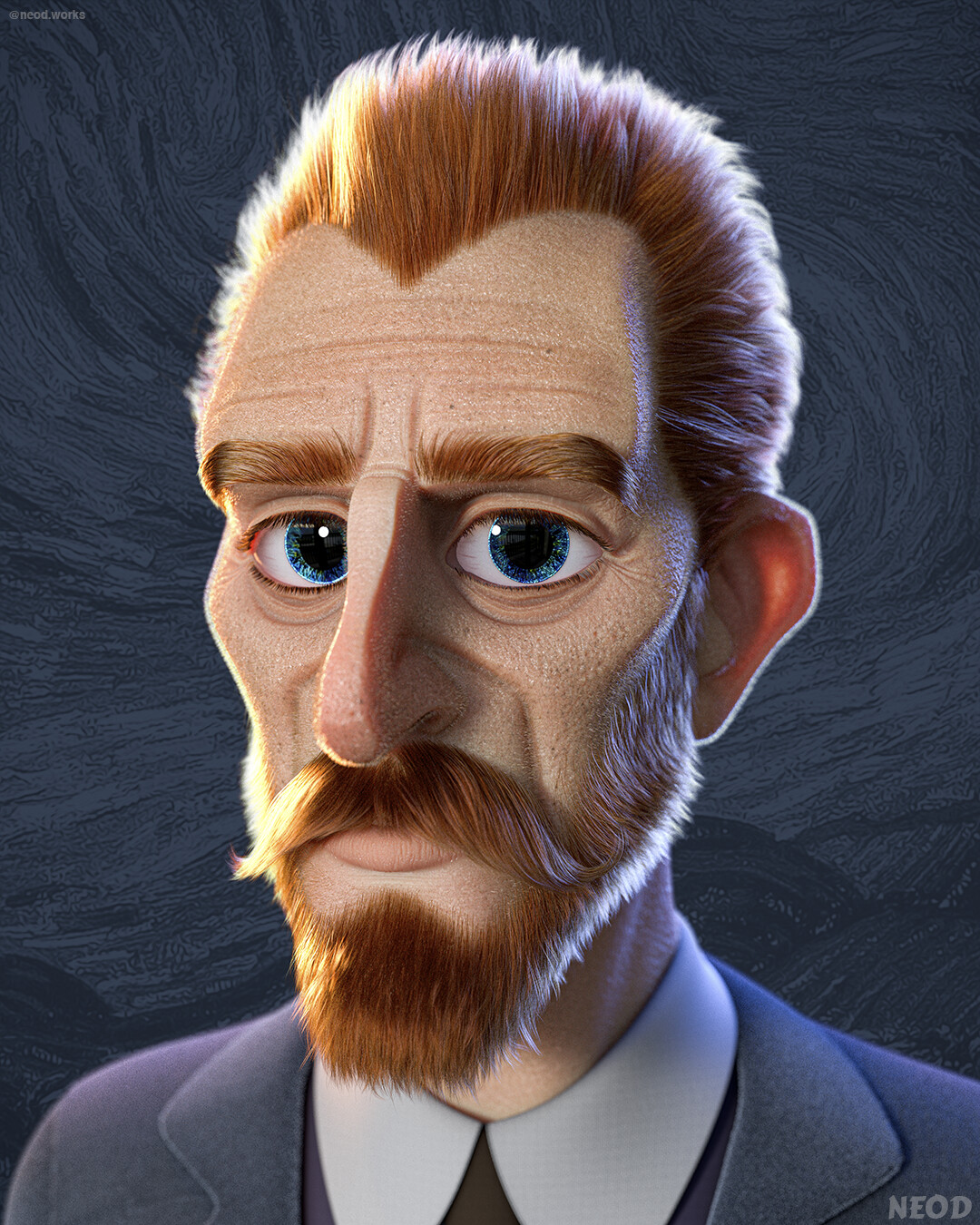 ArtStation - Vincent Van Gogh 3D Model
