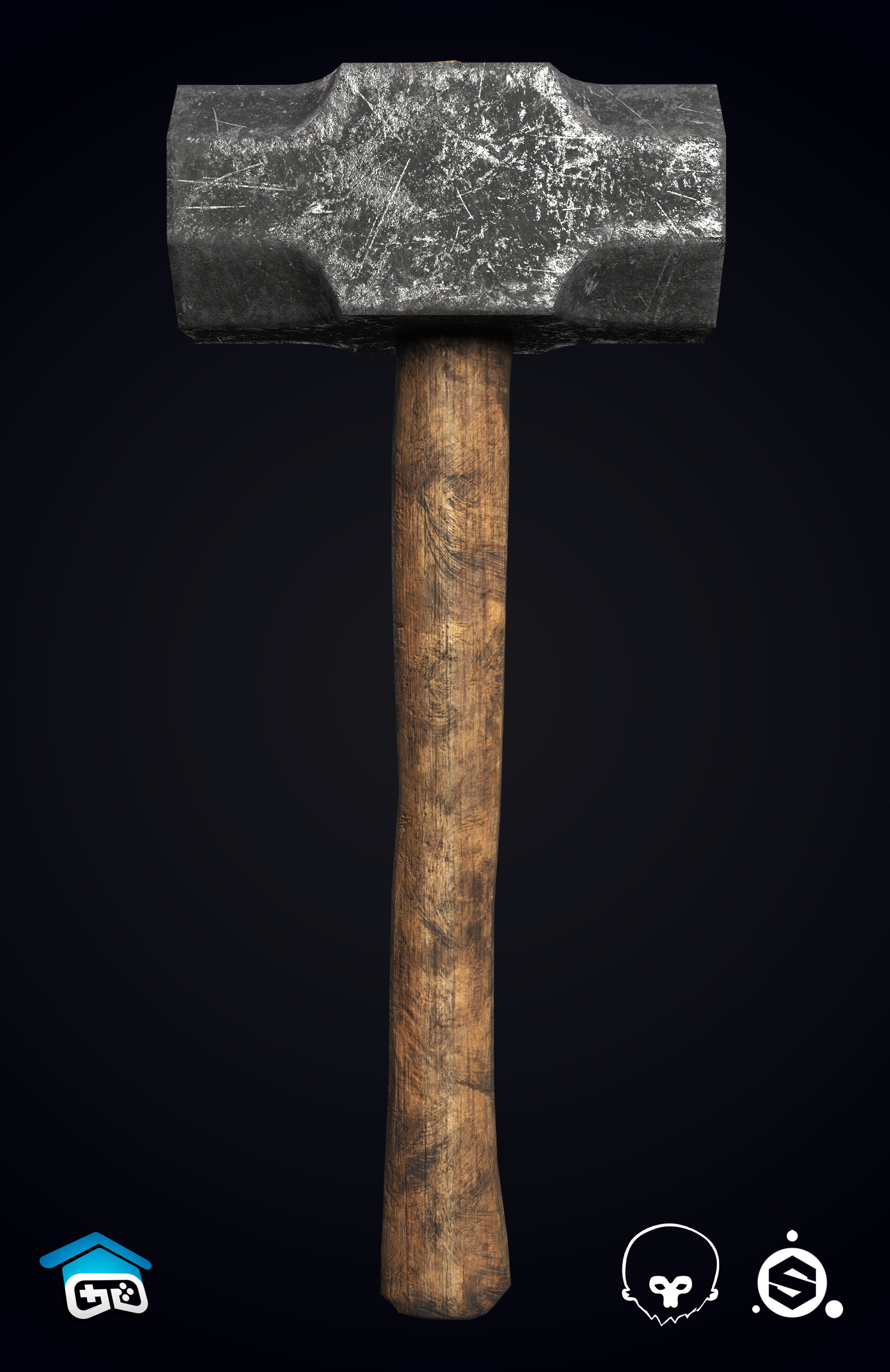 Homemade Game Art - OId Sledgehammer - Game Ready