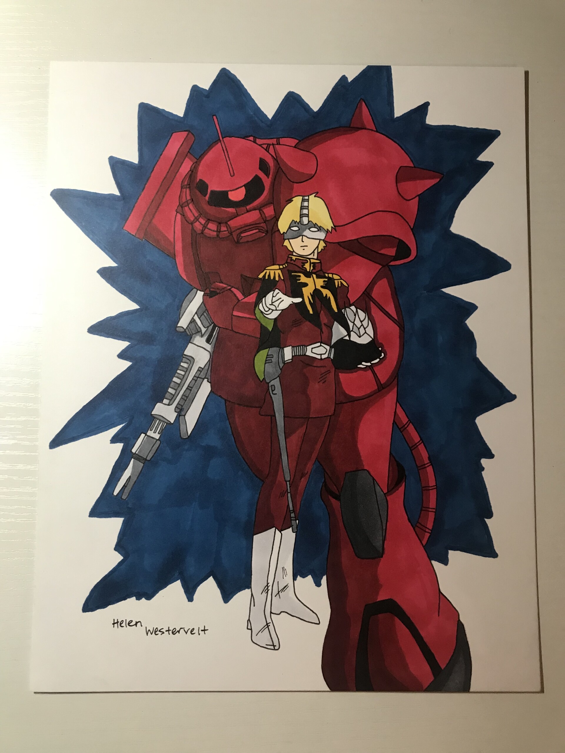 ArtStation - Char Aznable and The Red Comet (Finished!)