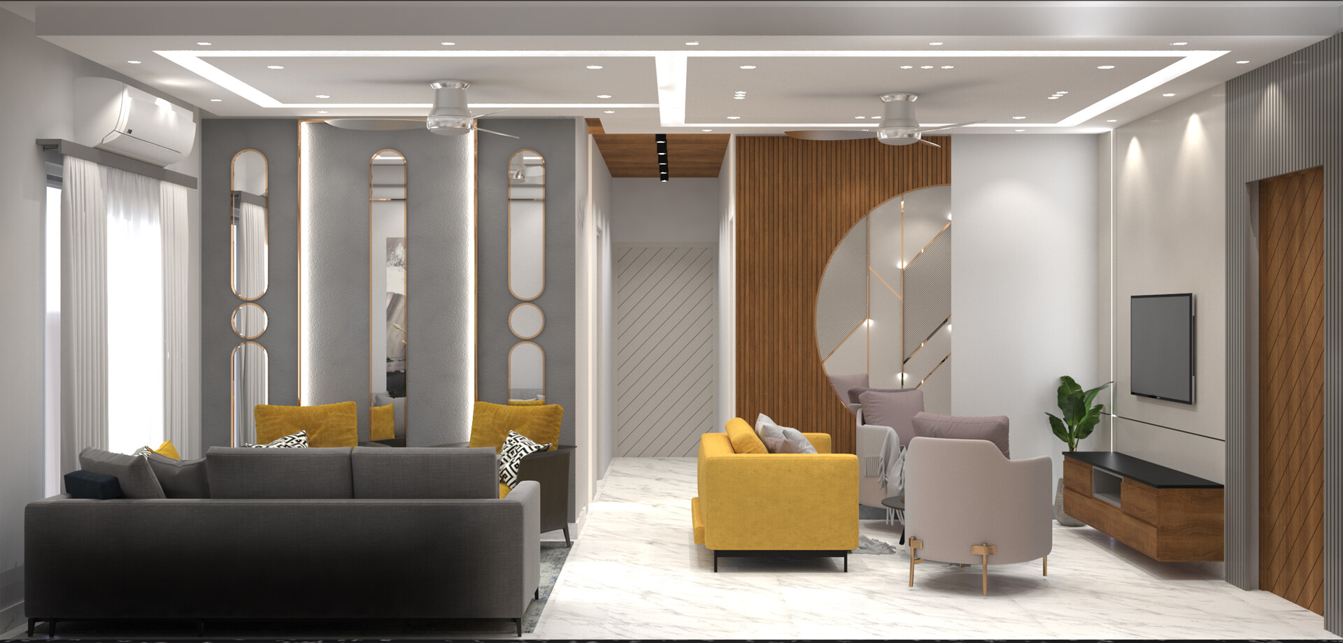 Harshdeep Singh Gabri - Living Room, DLF Moti Nagar, Delhi, India