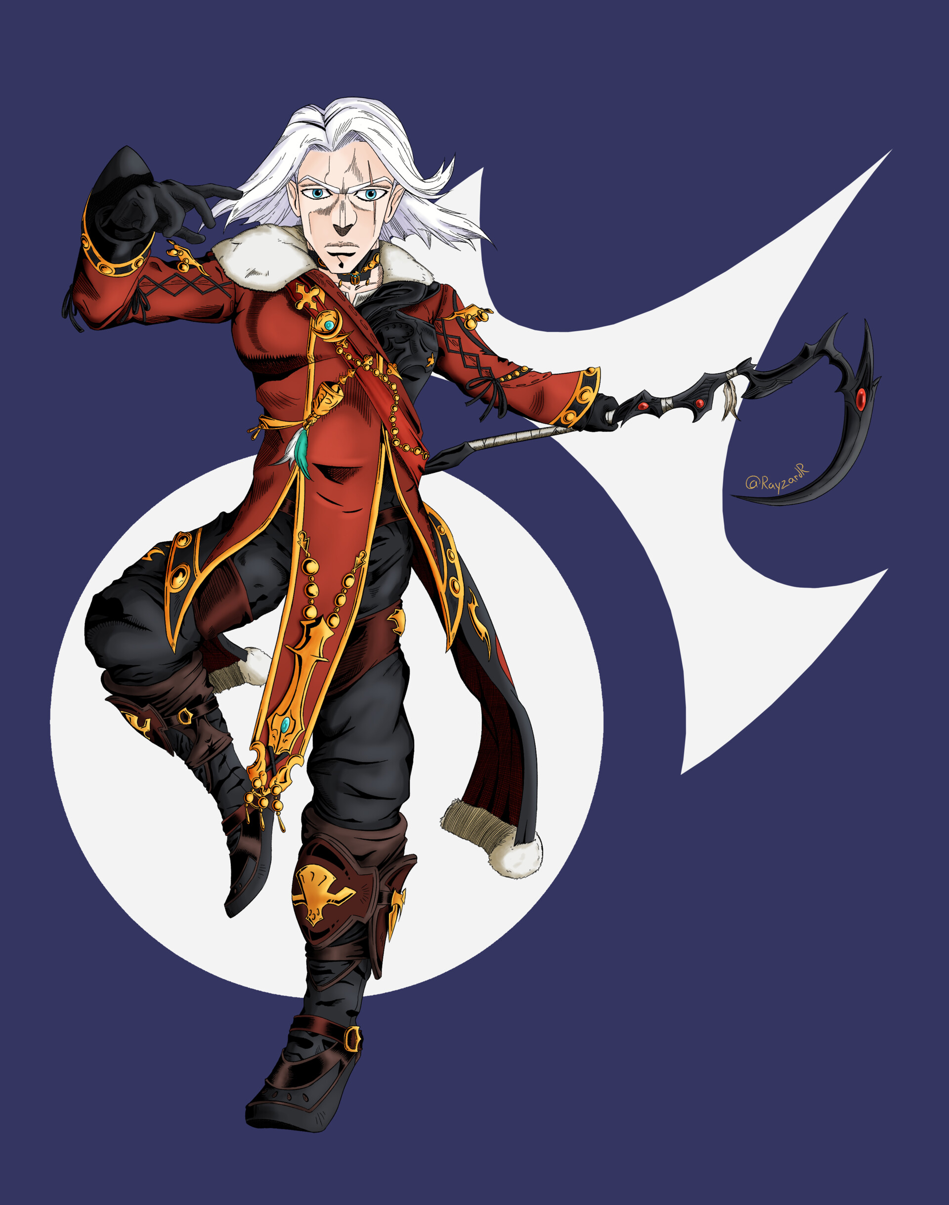 ArtStation - Elezen FFXIV in Jojo style